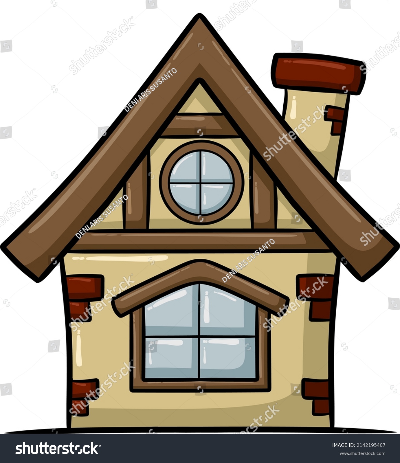 House Cartoon Isolated Vector Object Stock Vector (Royalty Free ...