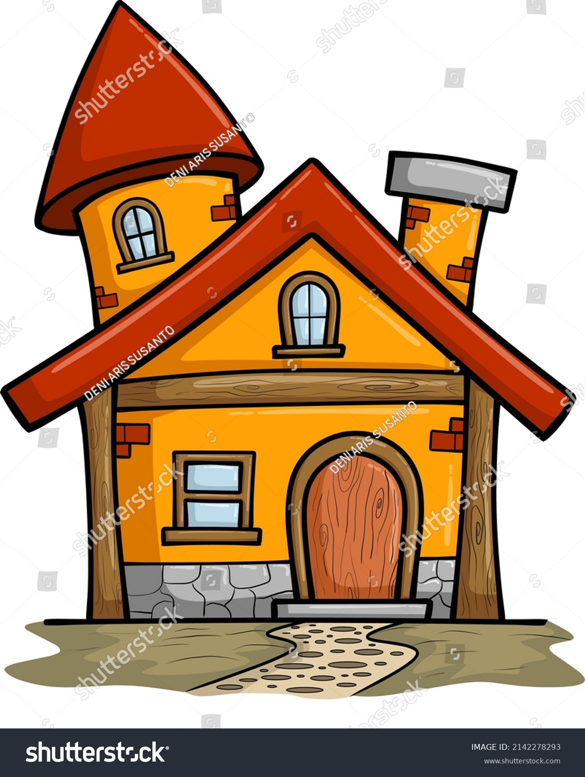 House Cartoon Isolated Vector Object Stock Vector (Royalty Free ...