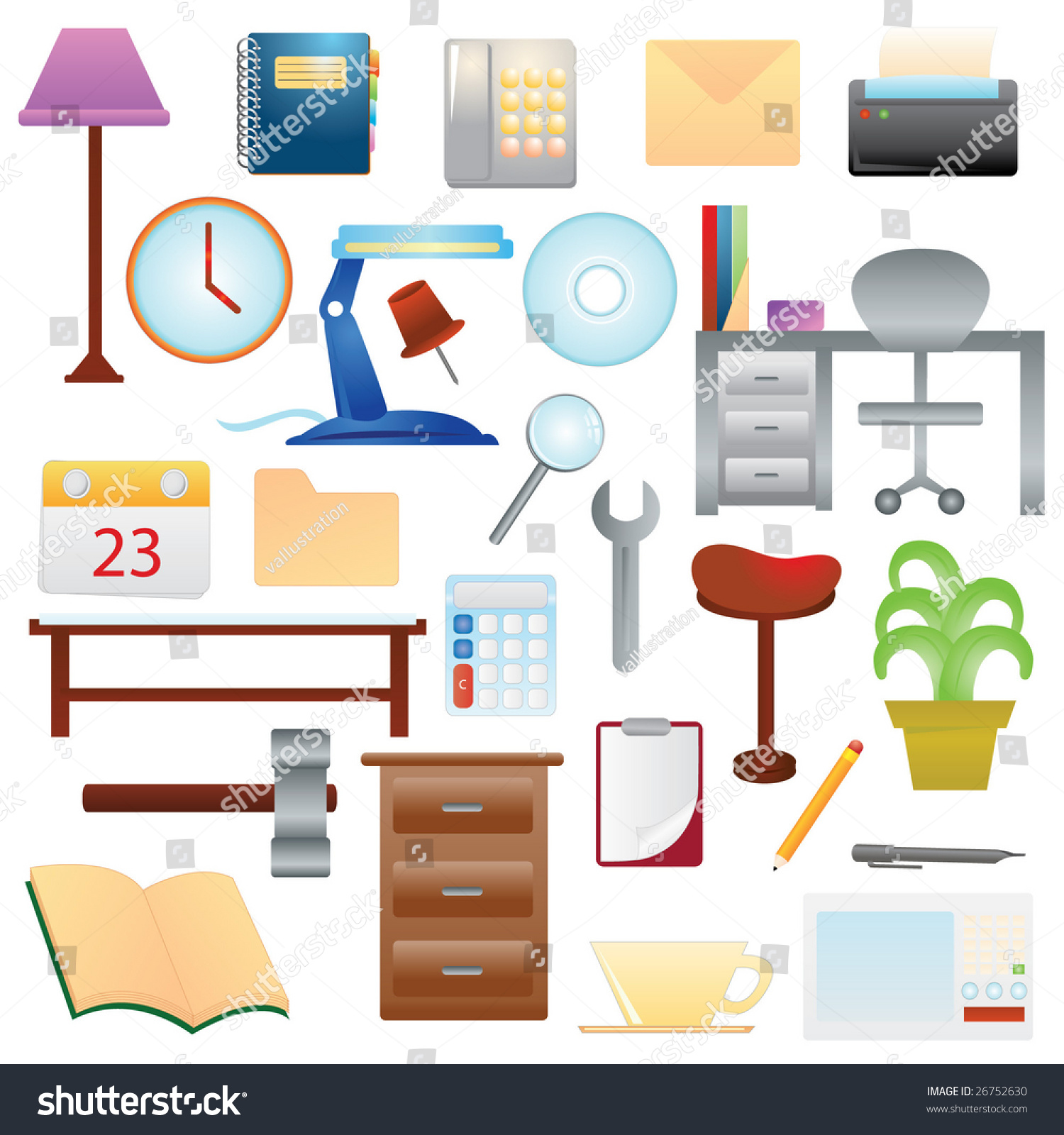 House Hold Items Stock Vector (Royalty Free) 26752630