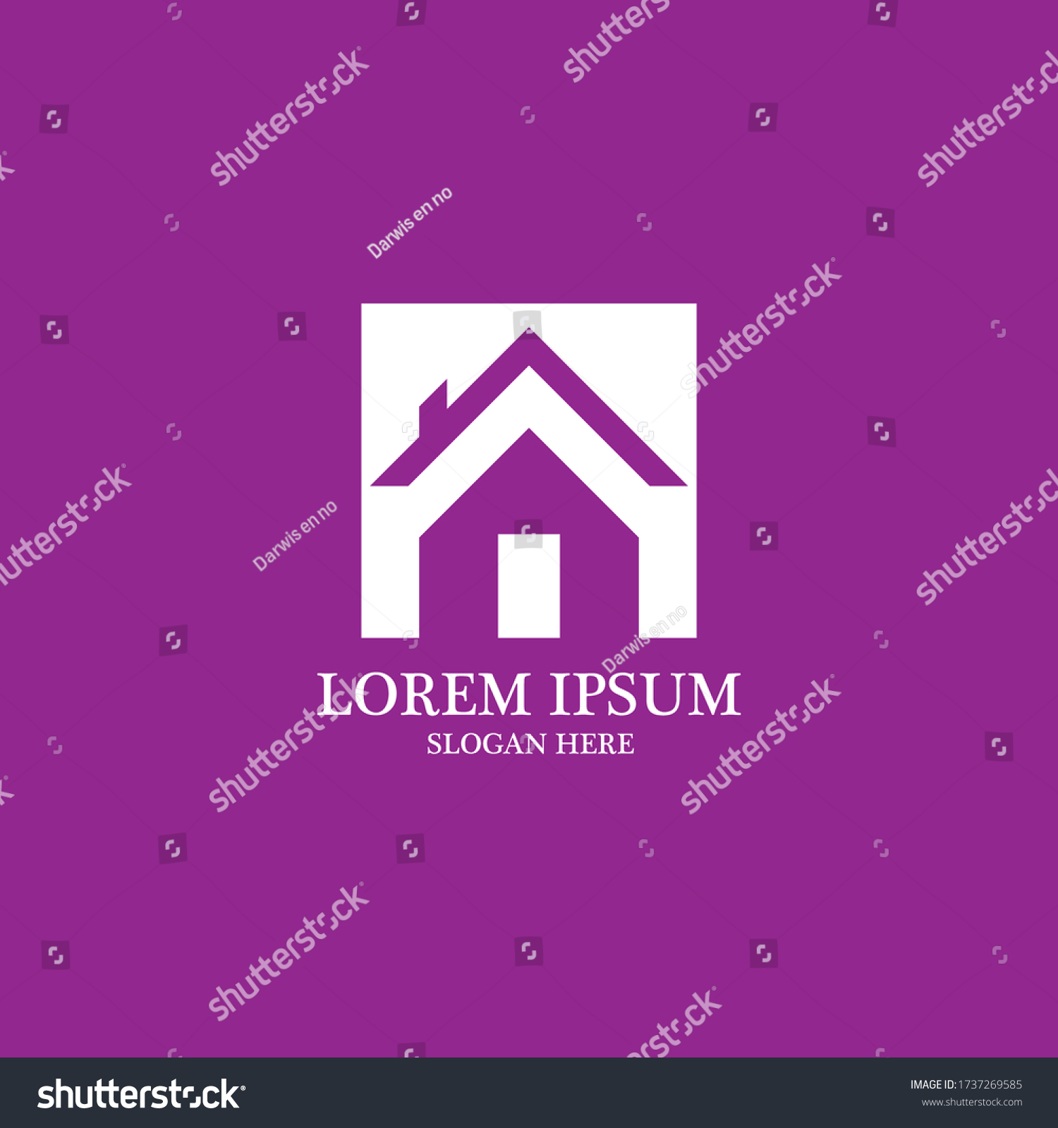 House Home Logo Vector Image Stock Vector (Royalty Free) 1737269585 ...