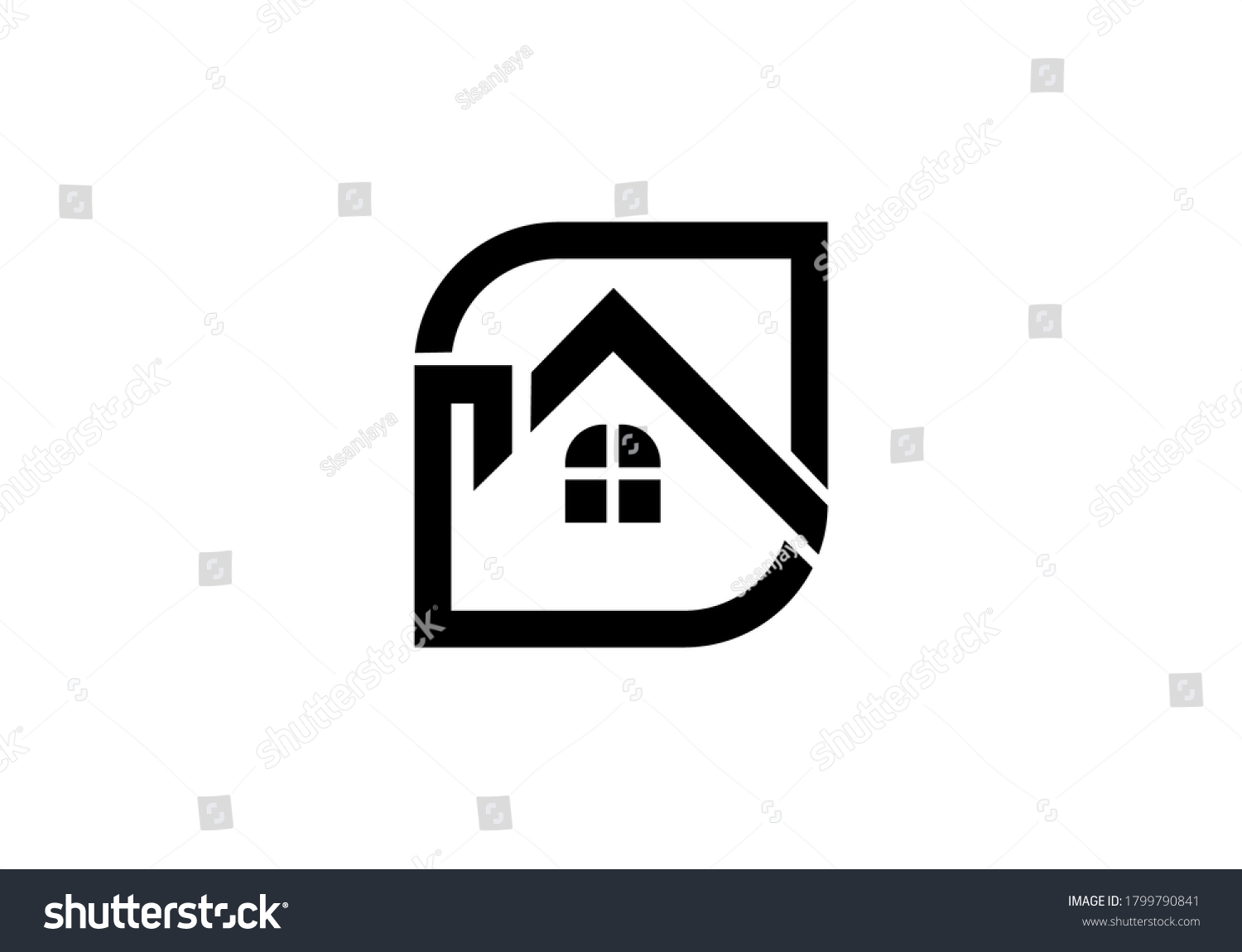 House Icon Logo Vector Design Stock Vector (Royalty Free) 1799790841 ...