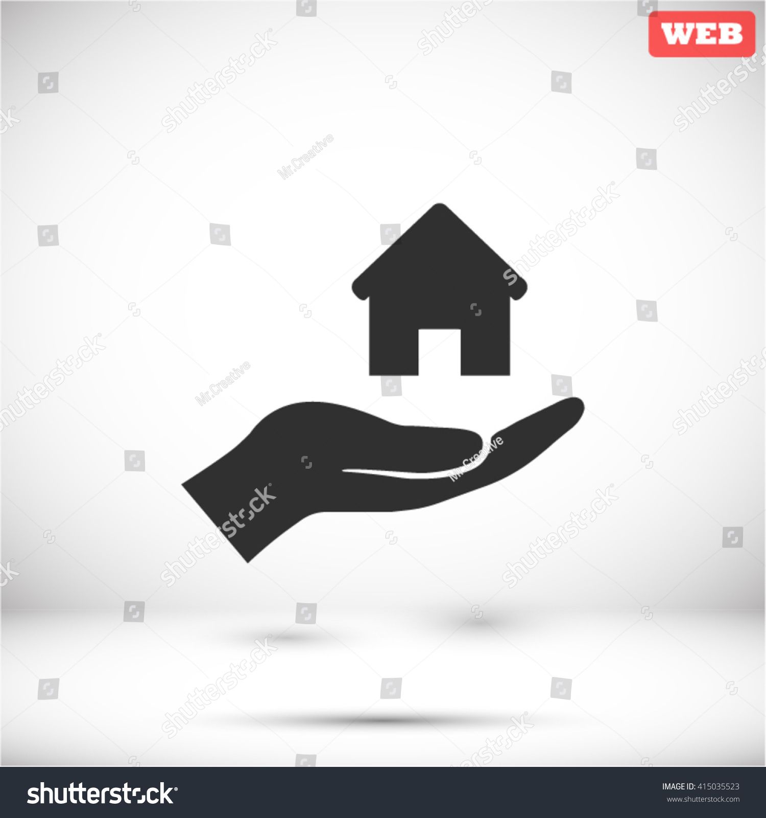 House Hand Icon Stock Vector (Royalty Free) 415035523