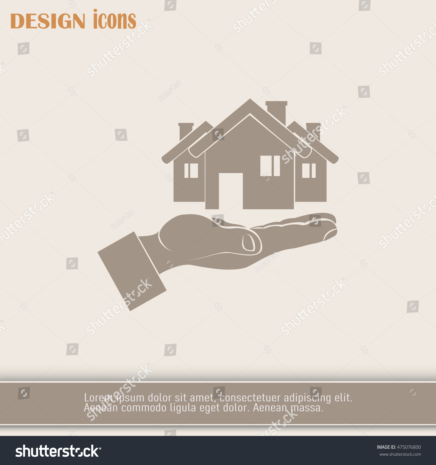 House Hand Vector Icon Stock Vector (Royalty Free) 475076800 | Shutterstock