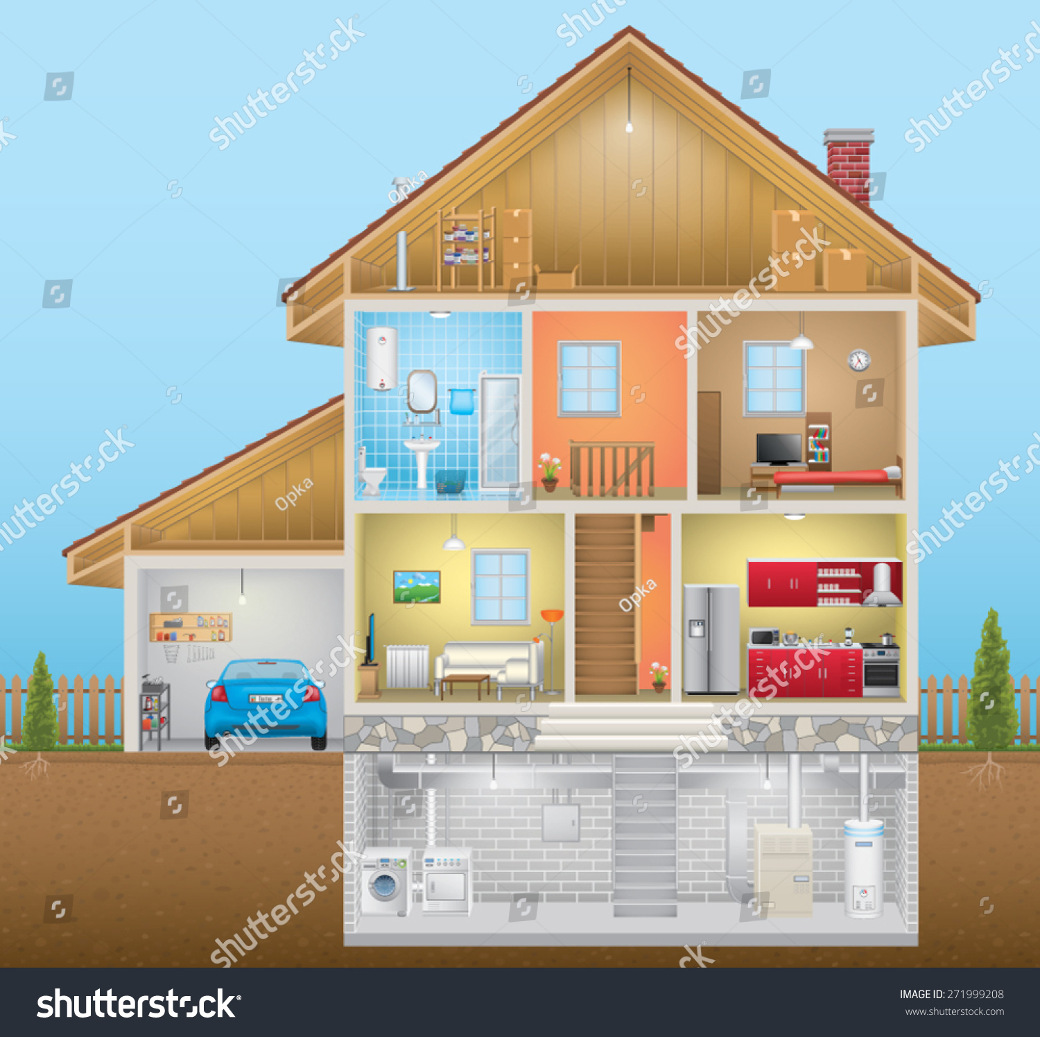 2,495 House cutaway Images, Stock Photos & Vectors | Shutterstock