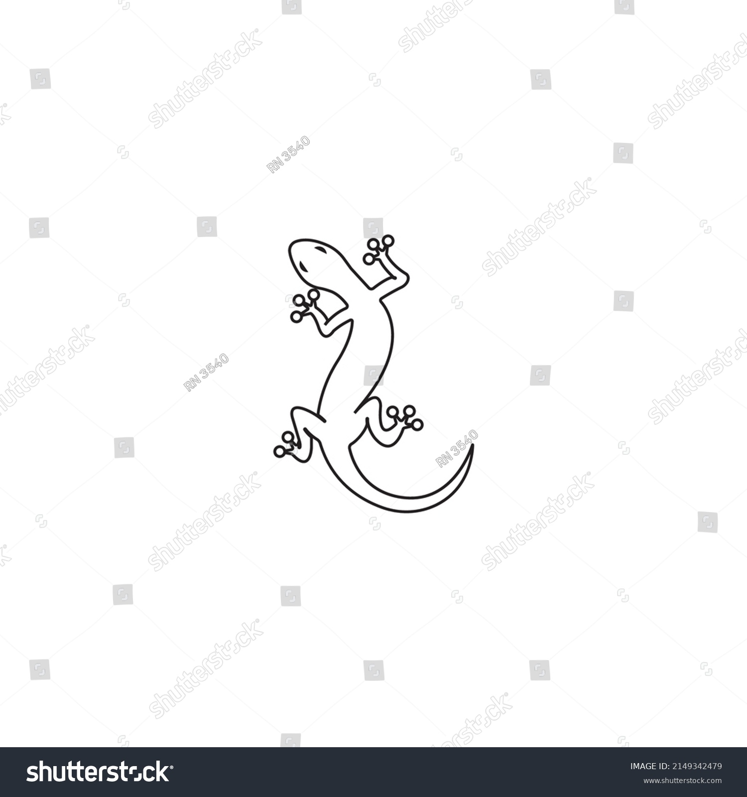 House Lizard Vector Icon Illustration Simple Stock Vector (Royalty Free ...