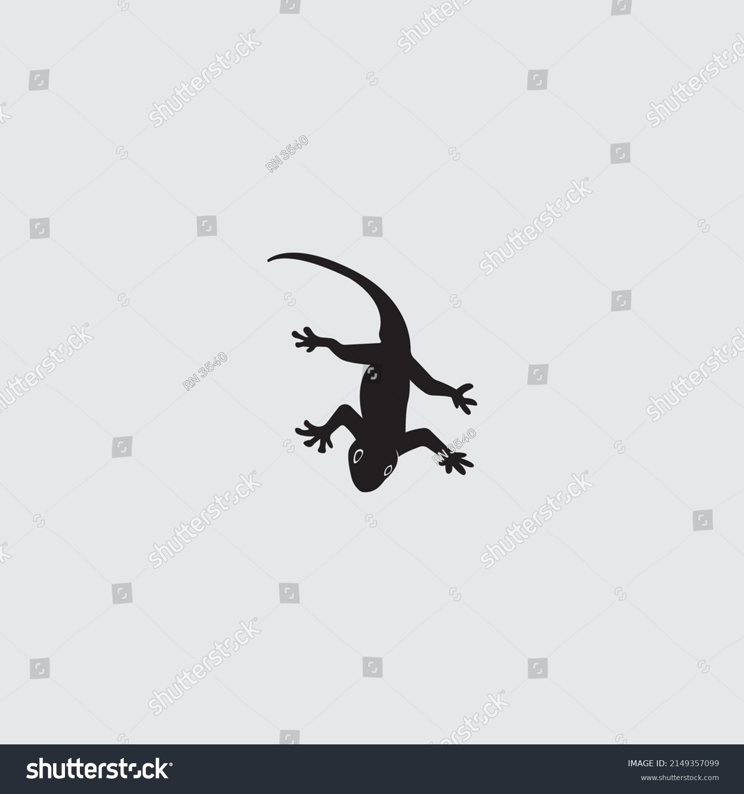 House Lizard Vector Icon Illustration Simple Stock Vector (Royalty Free ...
