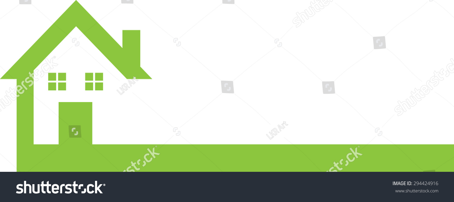 House Logo Green Stock Vector (Royalty Free) 294424916