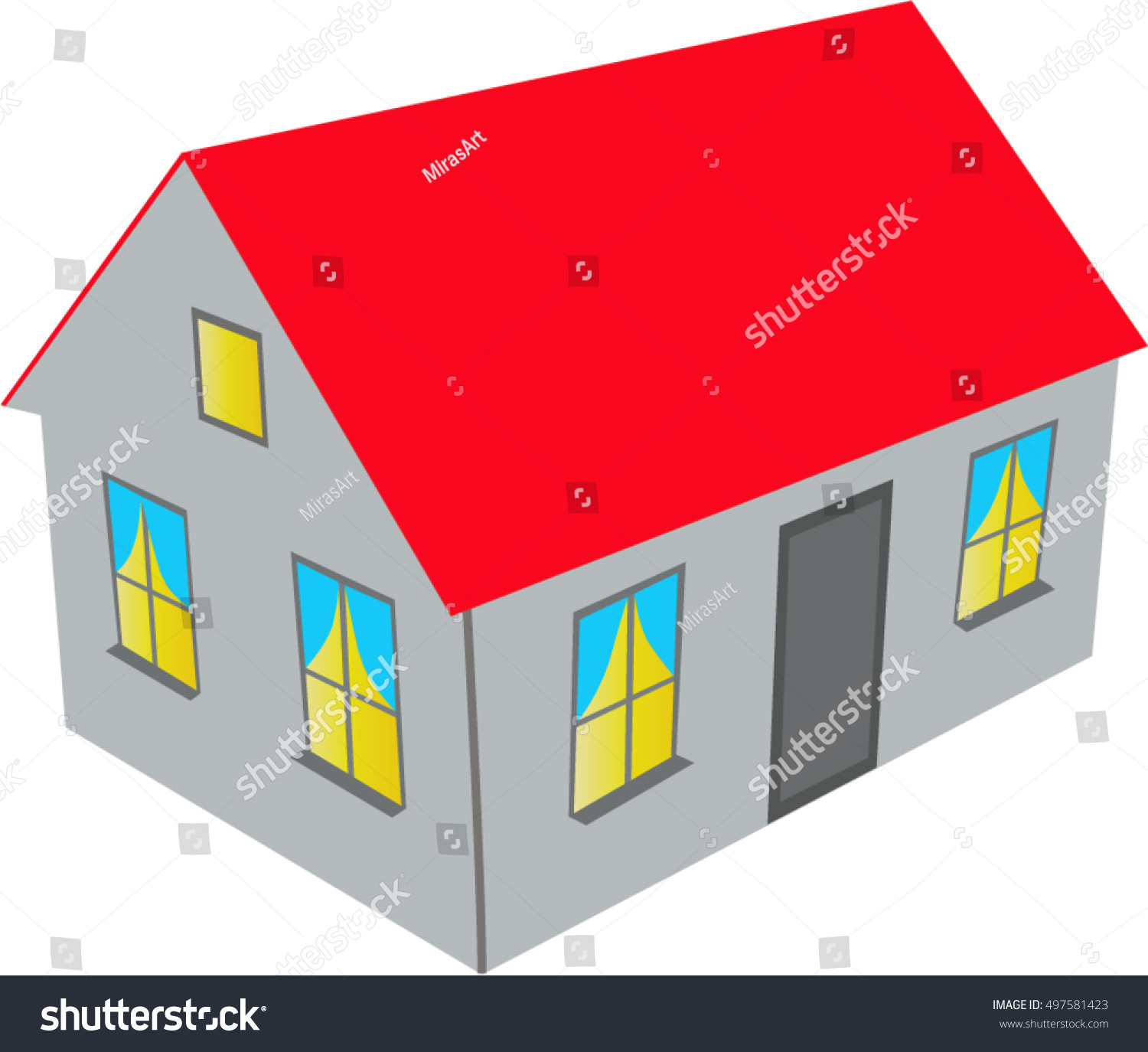 House Model Vector Illustration Stock Vector (Royalty Free) 497581423