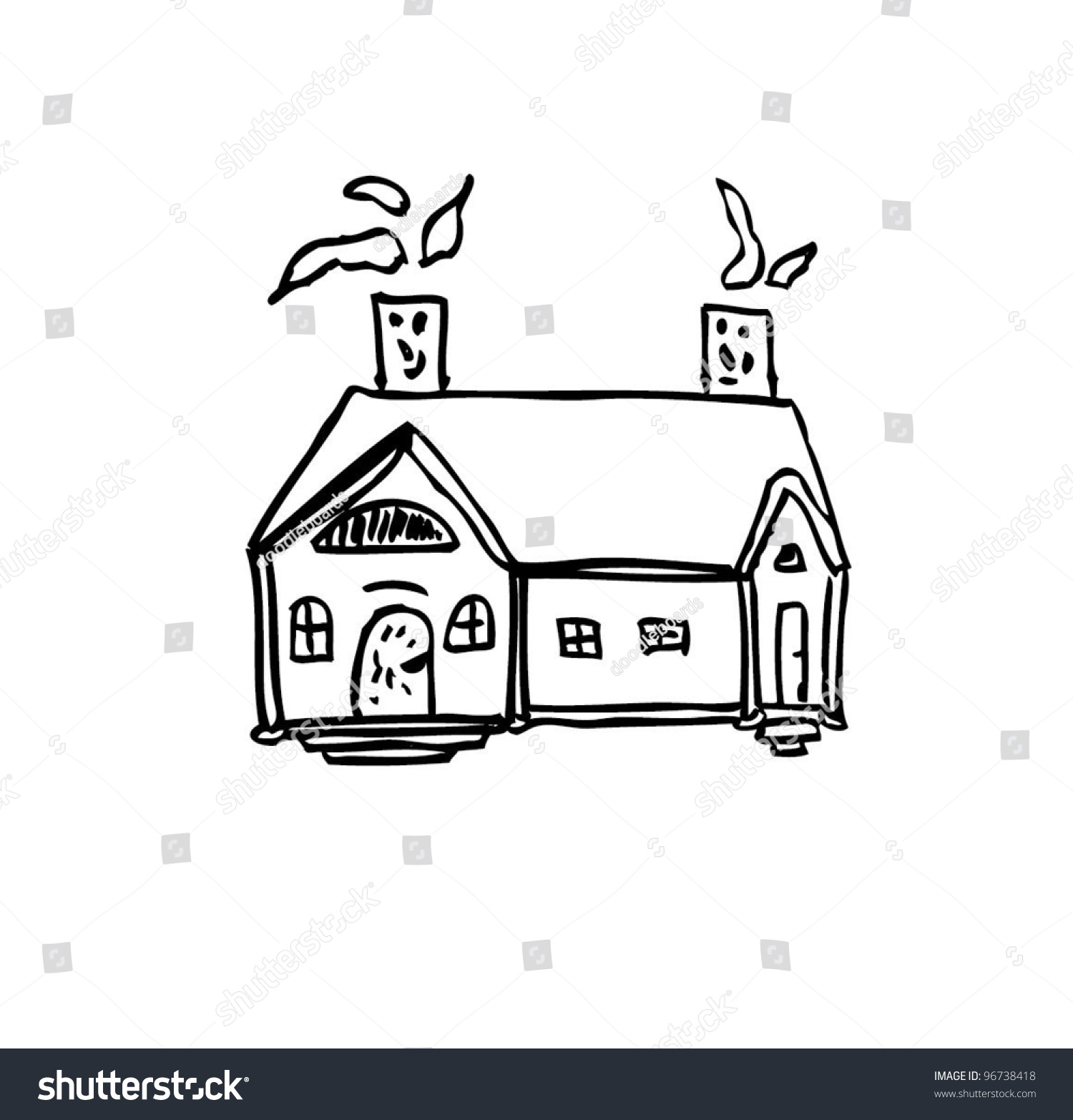 Simple House Outline Stock Illustration 54314989