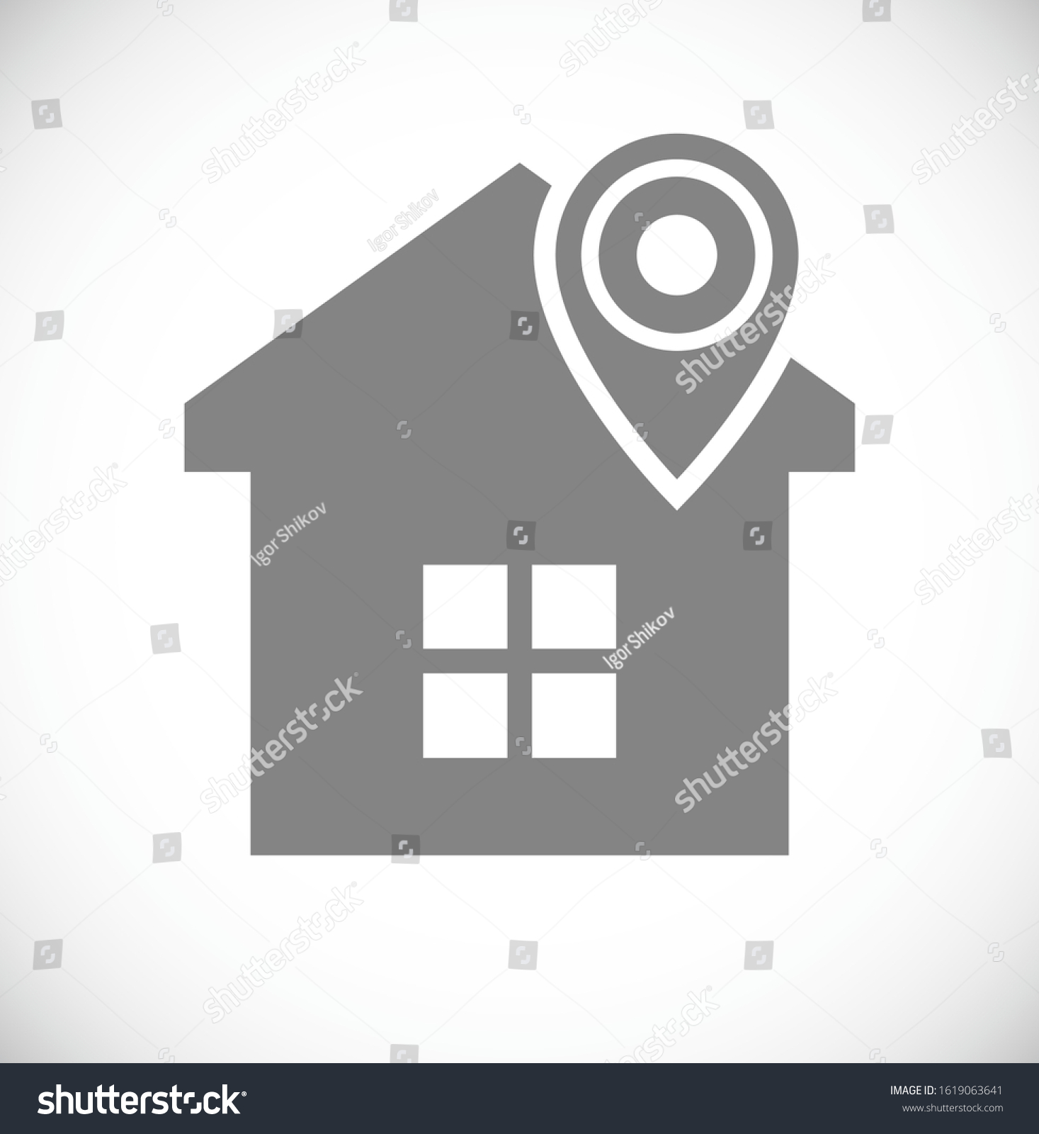 House Pin Map Concept Icon Stock Vector (Royalty Free) 1619063641 ...