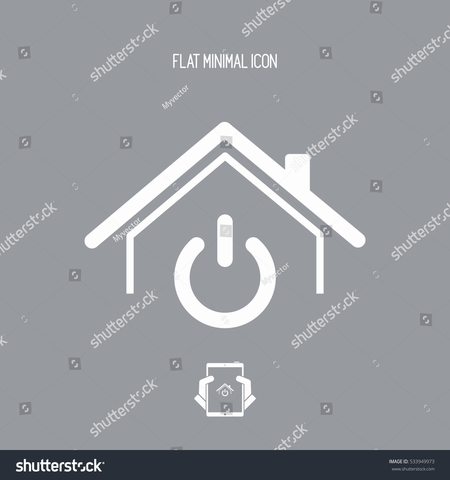 House Power Switch Vector Web Icon Stock Vector (Royalty Free ...