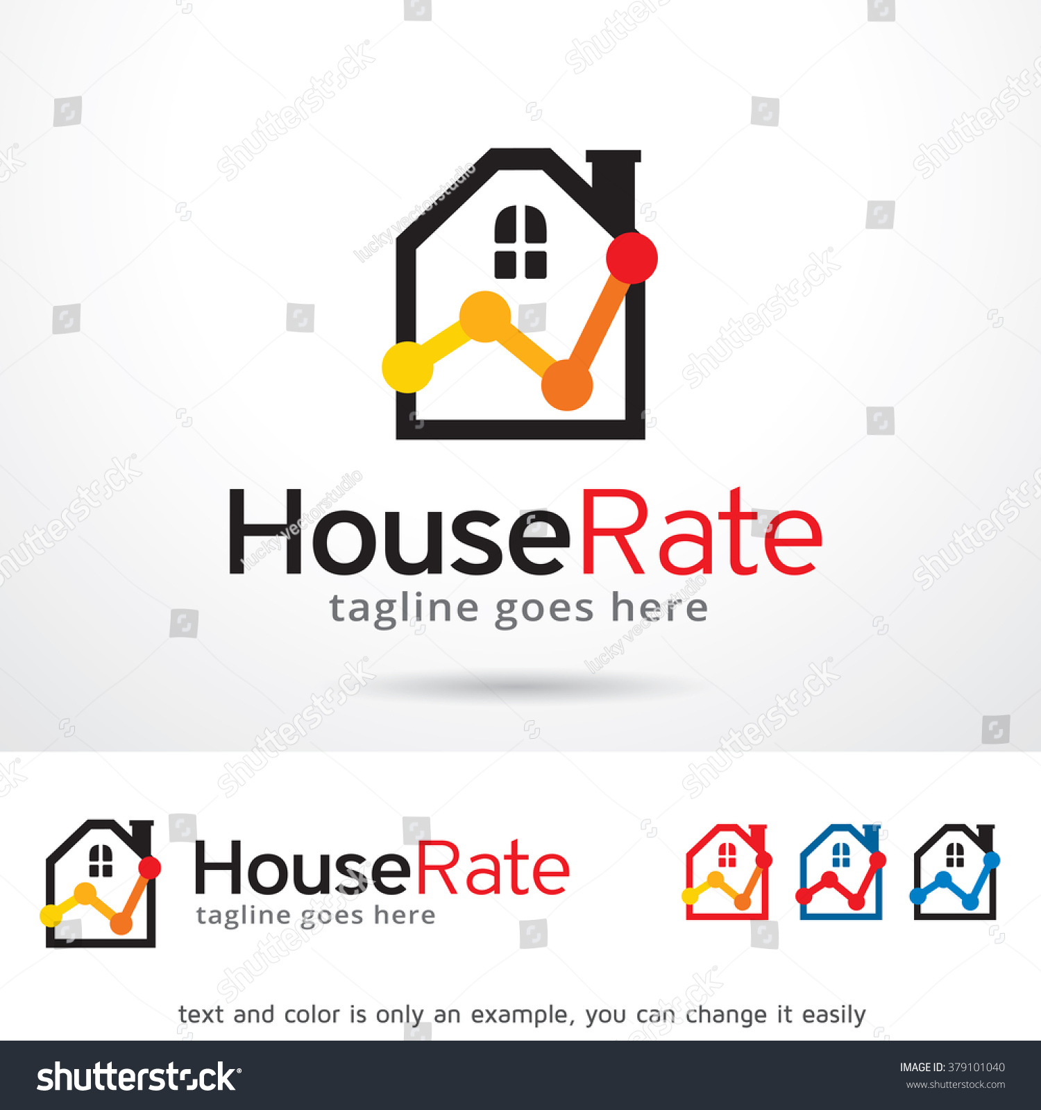 House Rate Logo Template Design Vector Stock Vector (Royalty Free ...