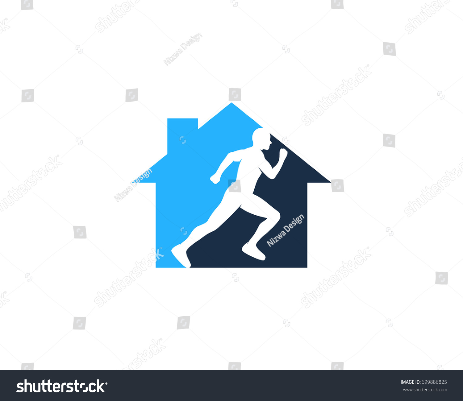 House Run Icon Logo Design Element Stock Vector (Royalty Free) 699886825