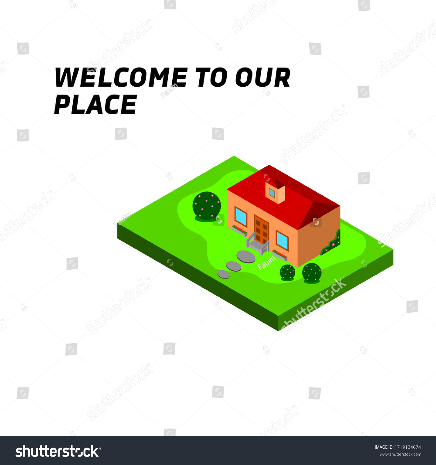 House Scale Model Vector Stock Vector (Royalty Free) 1719134674 ...