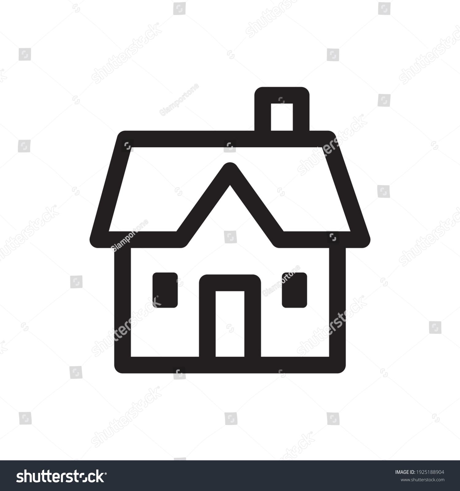House Vector Icon Home Linear Pictogram Stock Vector (Royalty Free ...