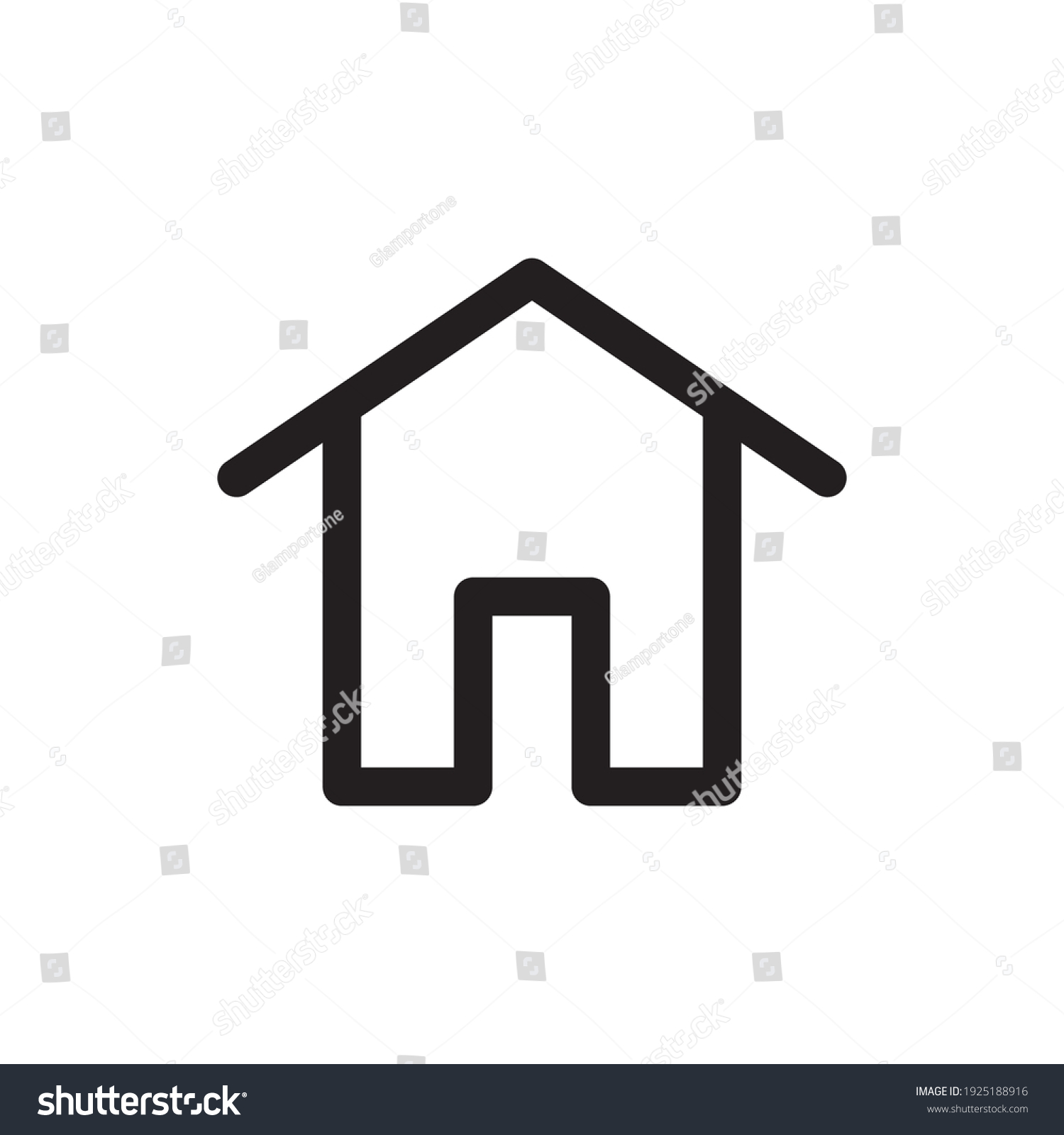 House Vector Icon Home Linear Pictogram Stock Vector (Royalty Free ...
