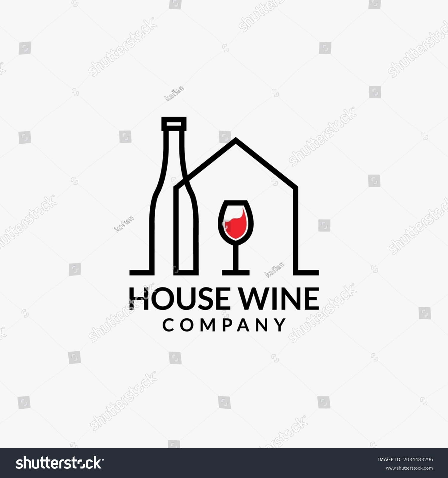 House Wine Logo Concept Design Vector Stock Vector (Royalty Free ...