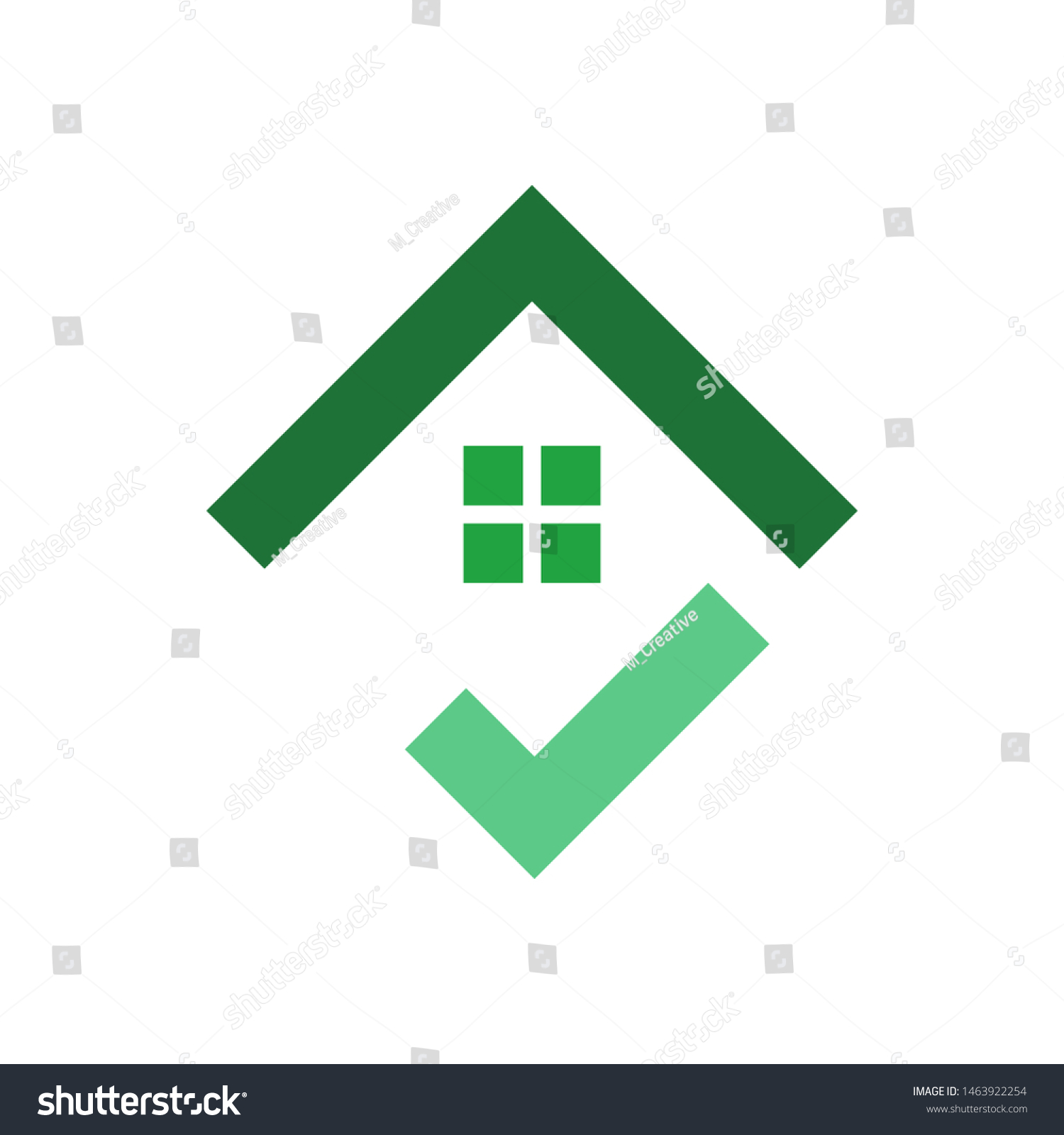 House Check Mark Logo Template Vector Stock Vector (Royalty Free ...