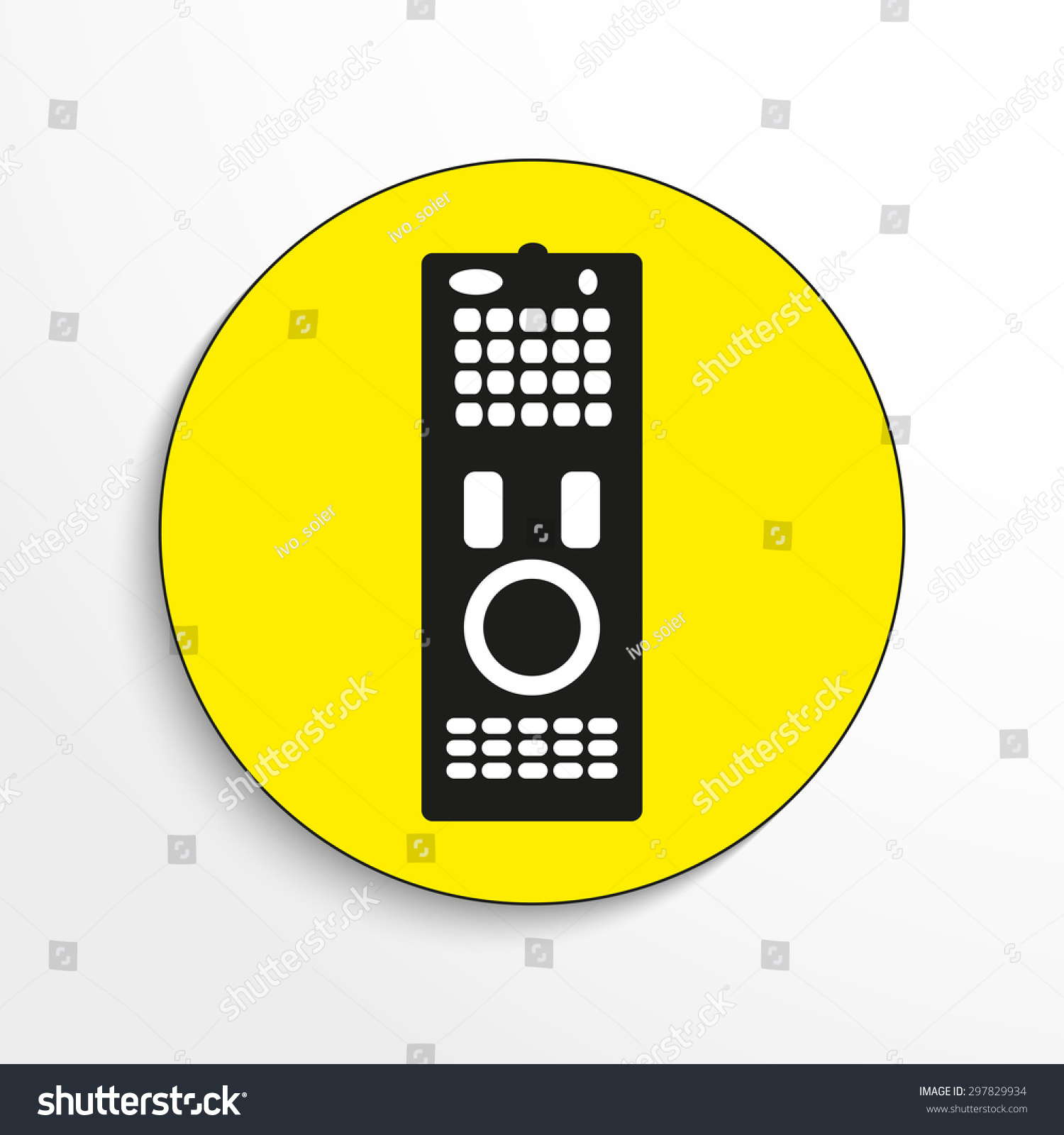 Household Appliances Remote Control Vector Icon Stock Vector (Royalty ...