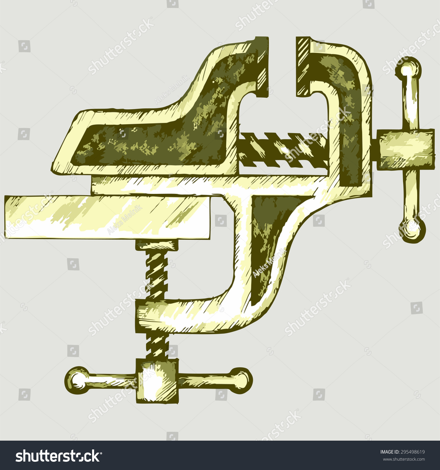 Household Desktop Vice Vector Image: vector de stock (libre de regalías ...