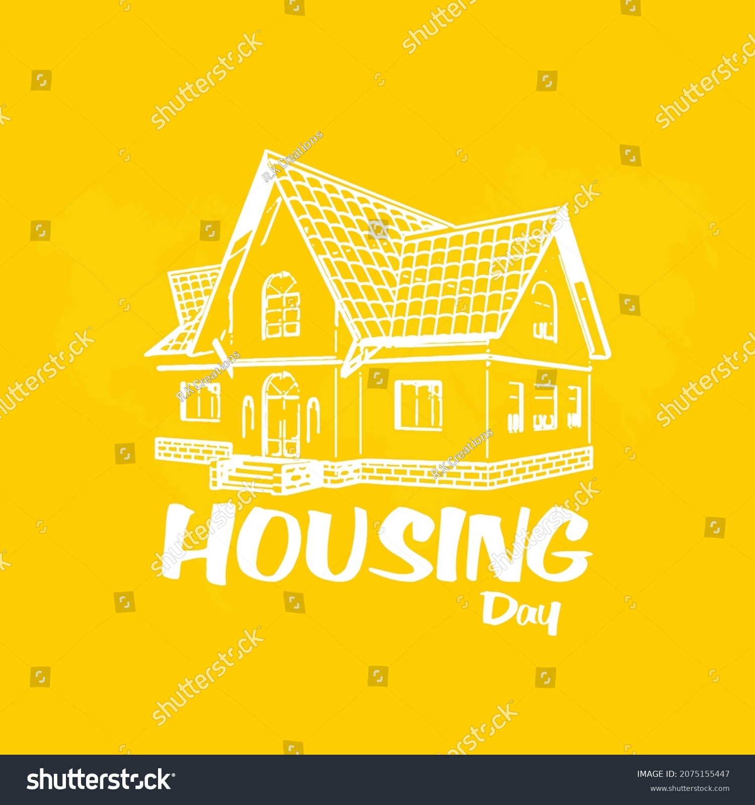 Housing Day Poster Creative Idea Stock Vector (Royalty Free) 2075155447 ...