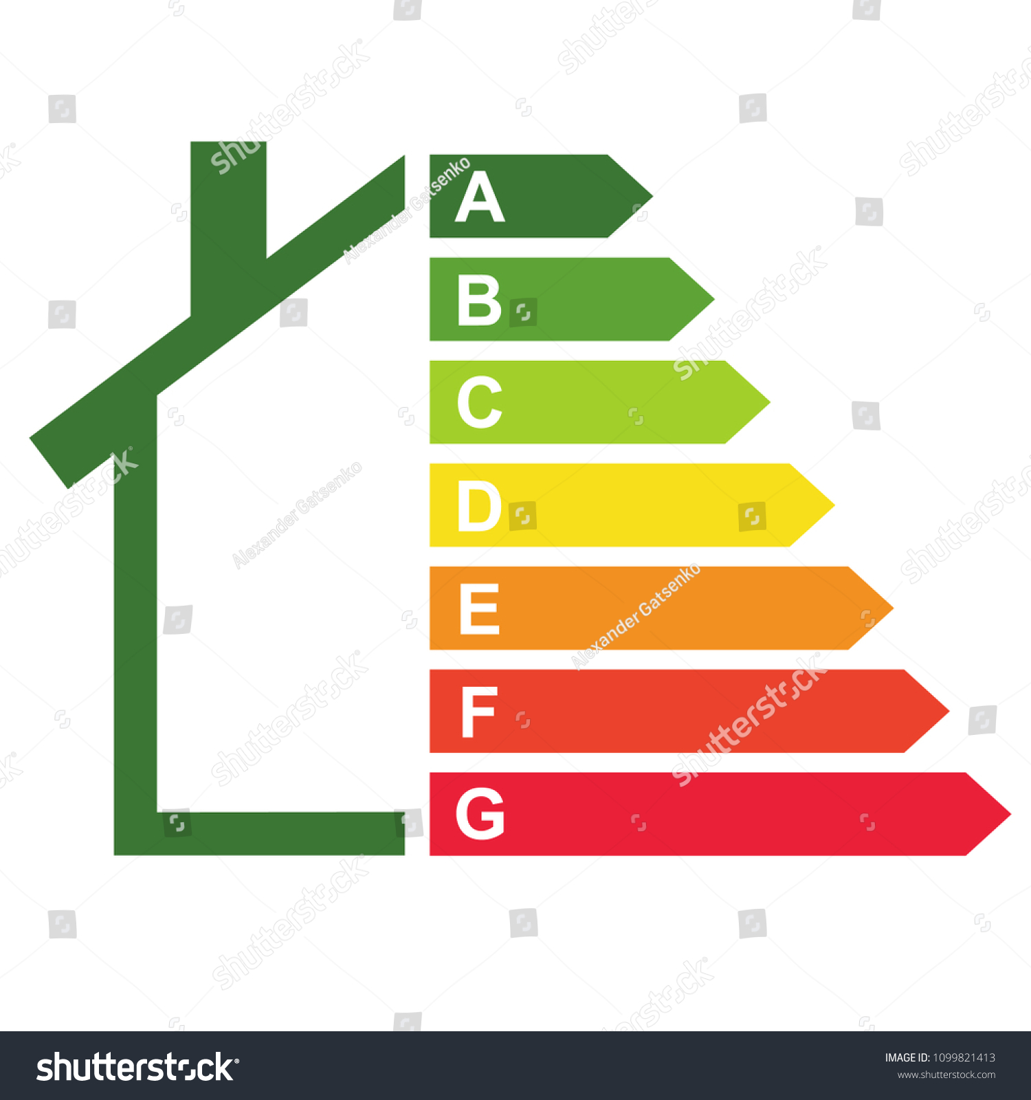 Housing Energy Efficiency Rating Certification System Stock Vector ...