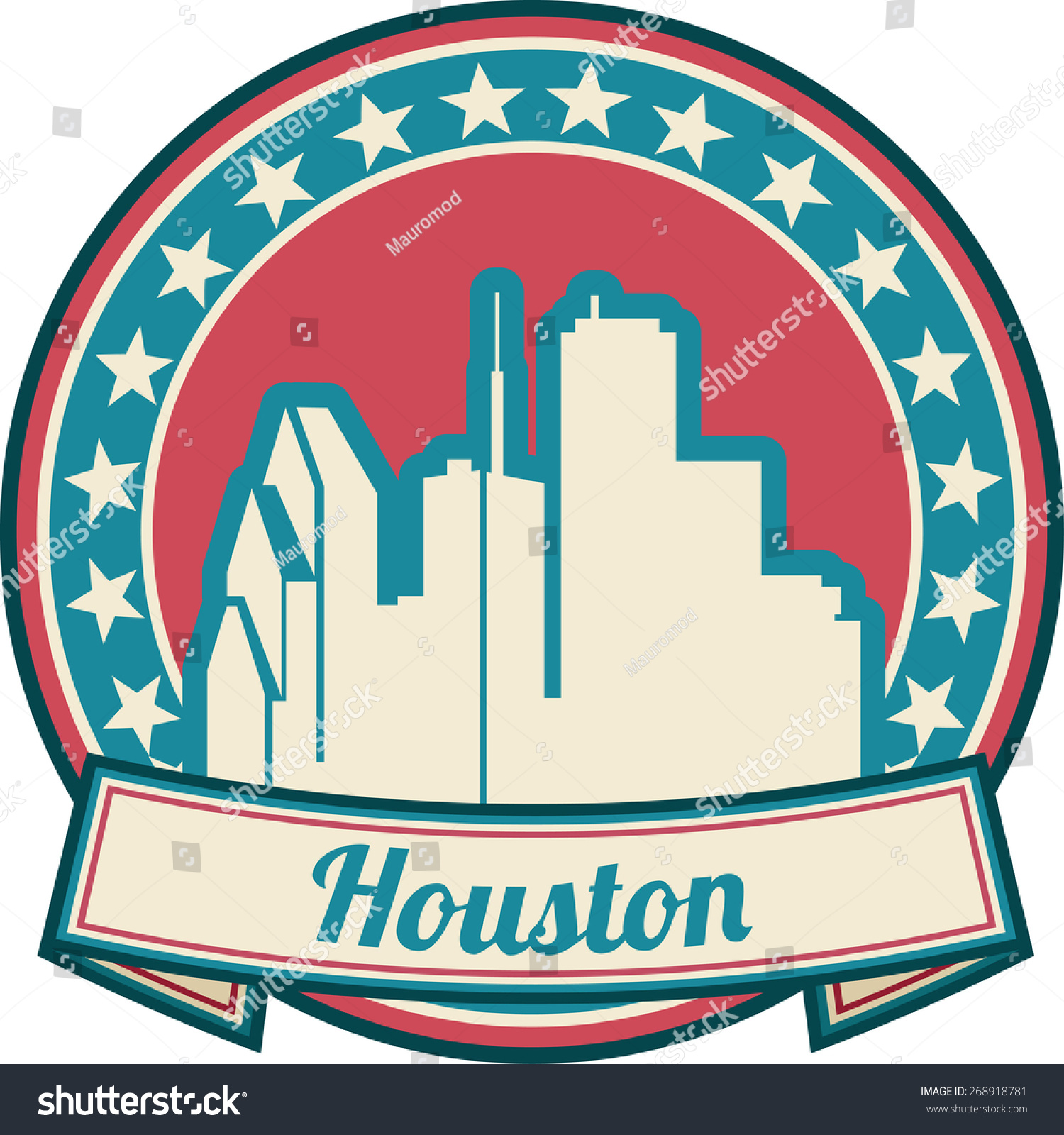 Houston Skyline Stock Vector (Royalty Free) 268918781