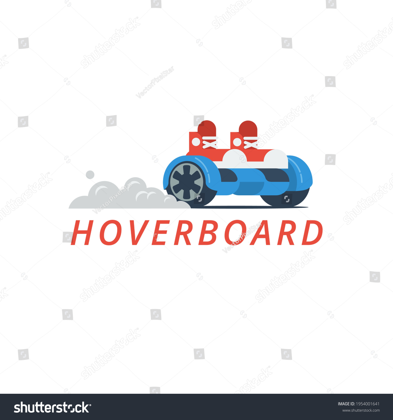 Hoverboard Icon Cartoon Flat Isolated Vector Stock Vector (Royalty Free ...