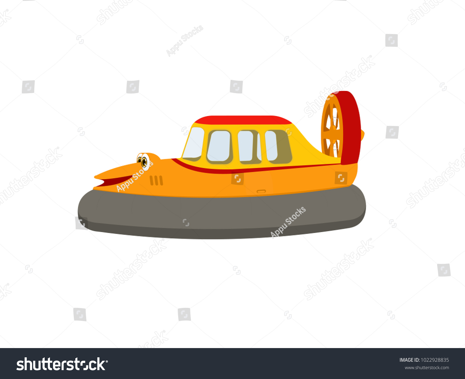 Hovercraft Side View Expressions Cartoon Vector 库存矢量图（免版税）1022928835 | Shutterstock