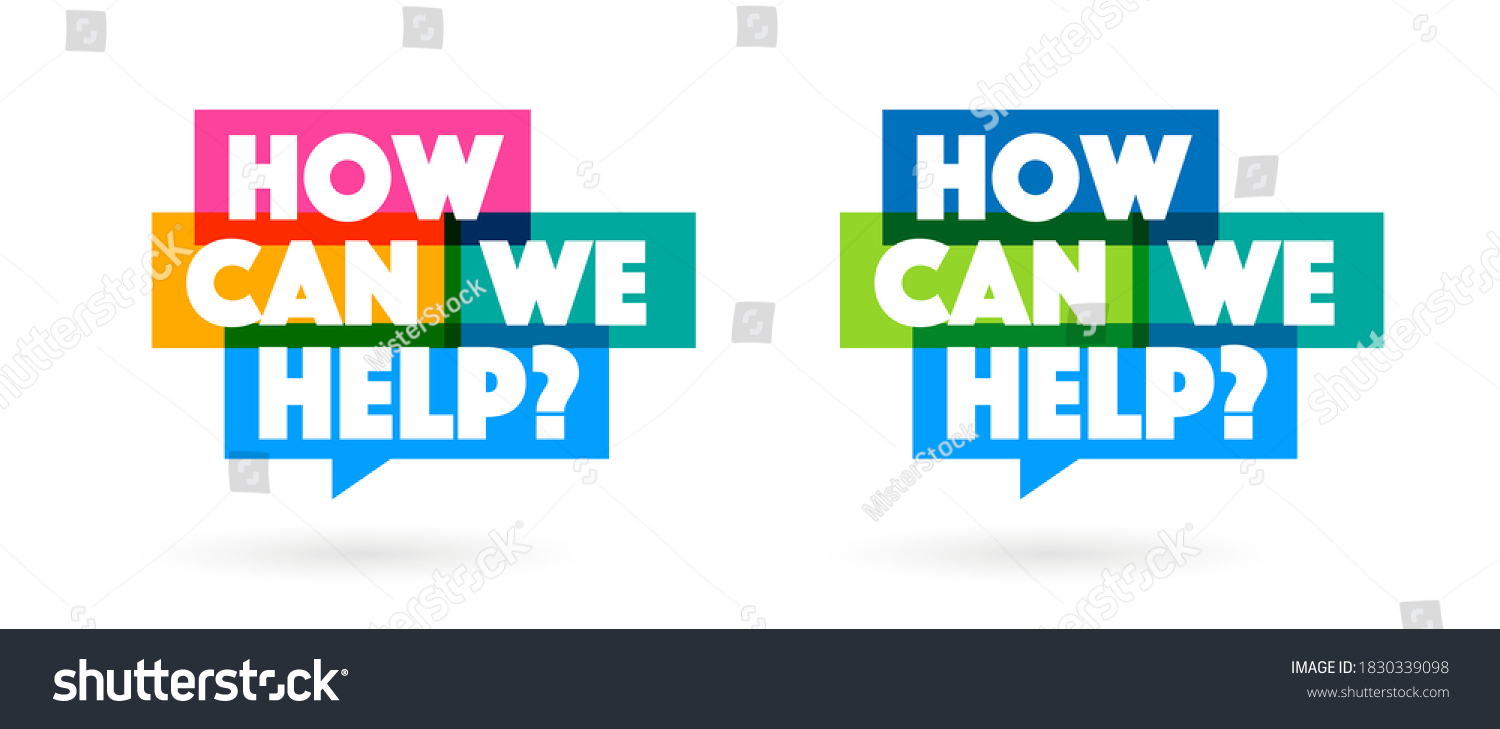 How Can We Help On Speech Stock Vector (Royalty Free) 1830339098