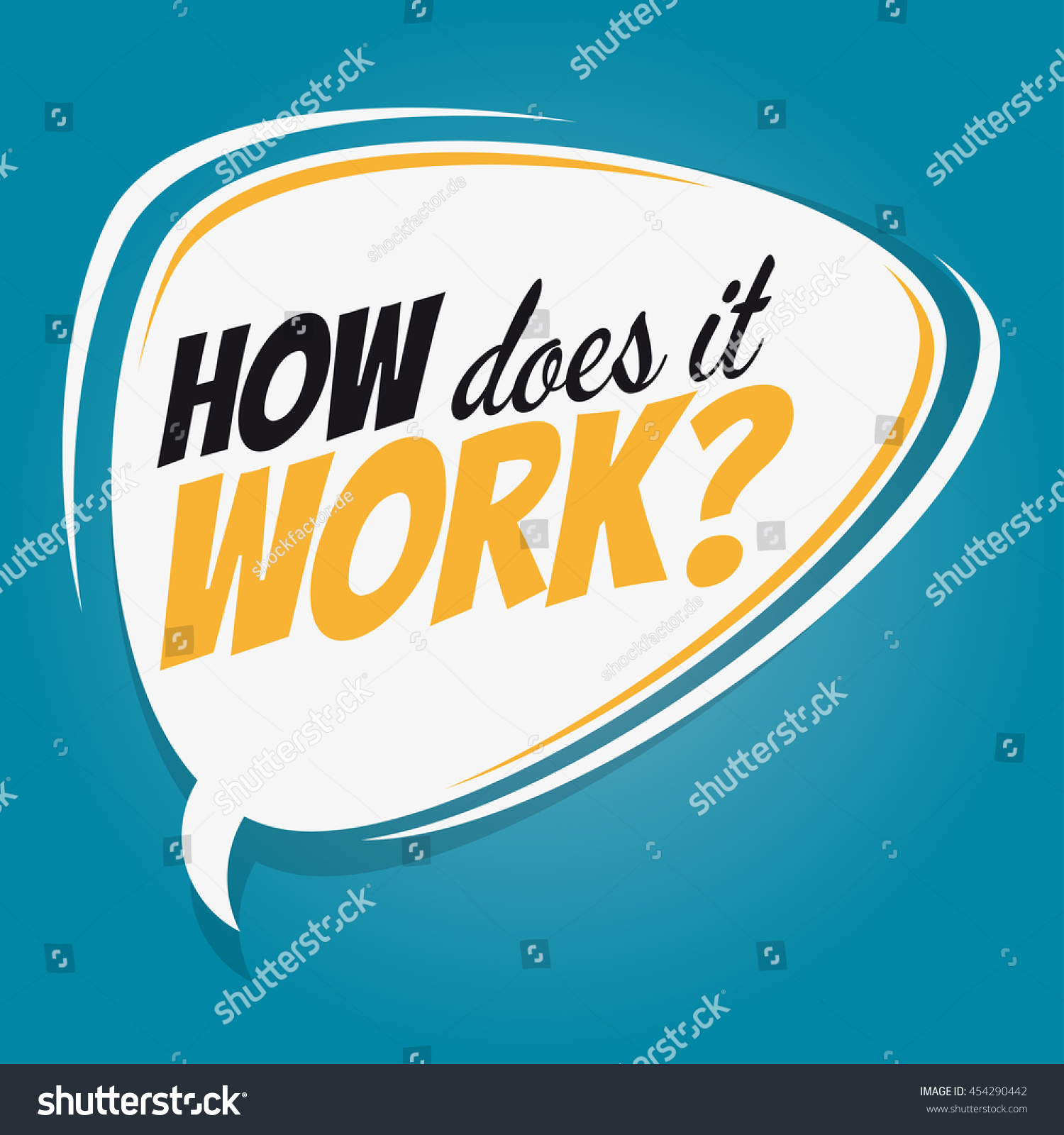 How Does Work Retro Speech Balloon Stock Vector (Royalty Free) 454290442
