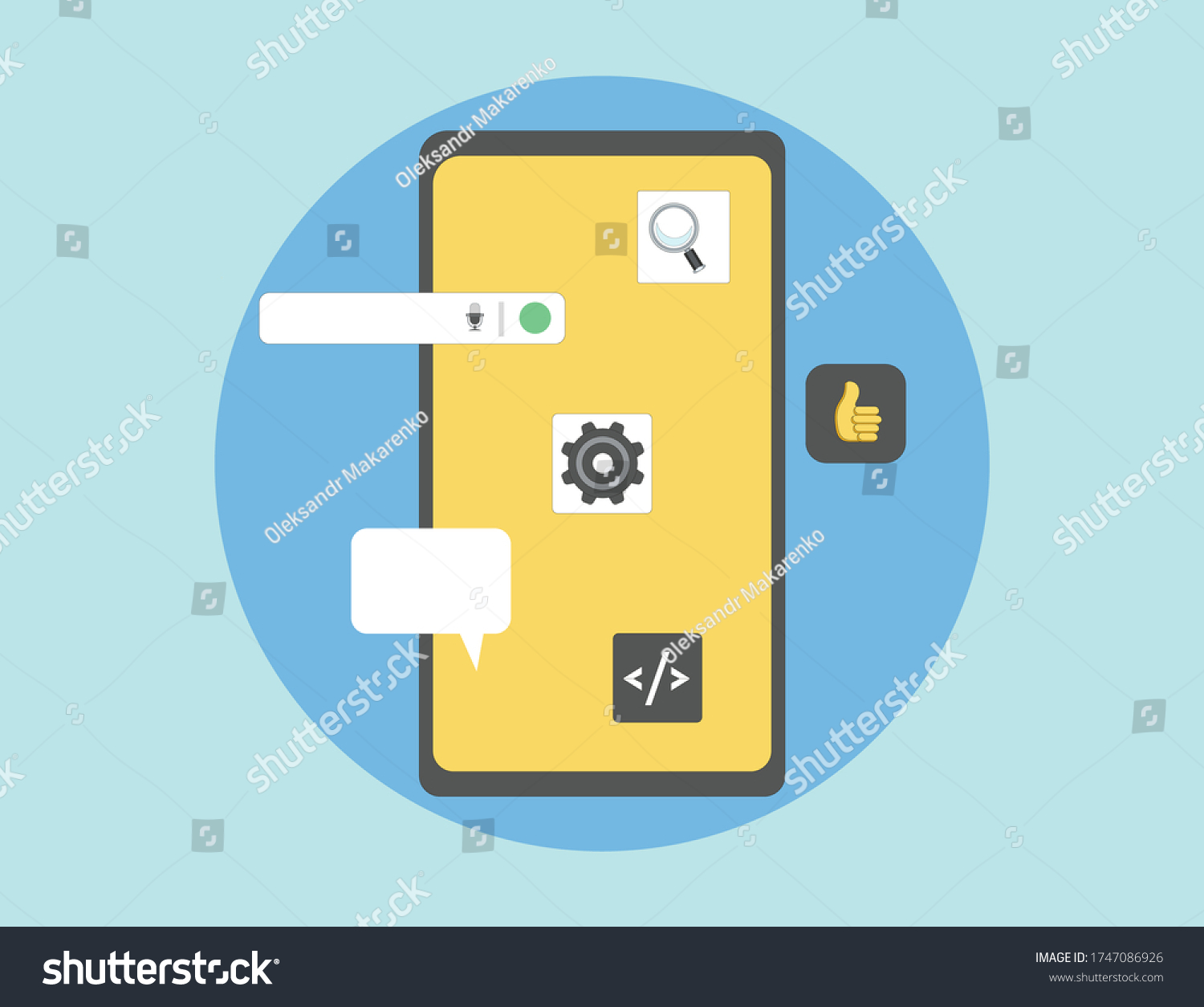 How Build Mobile App Illustration Application Stock Vector (Royalty ...