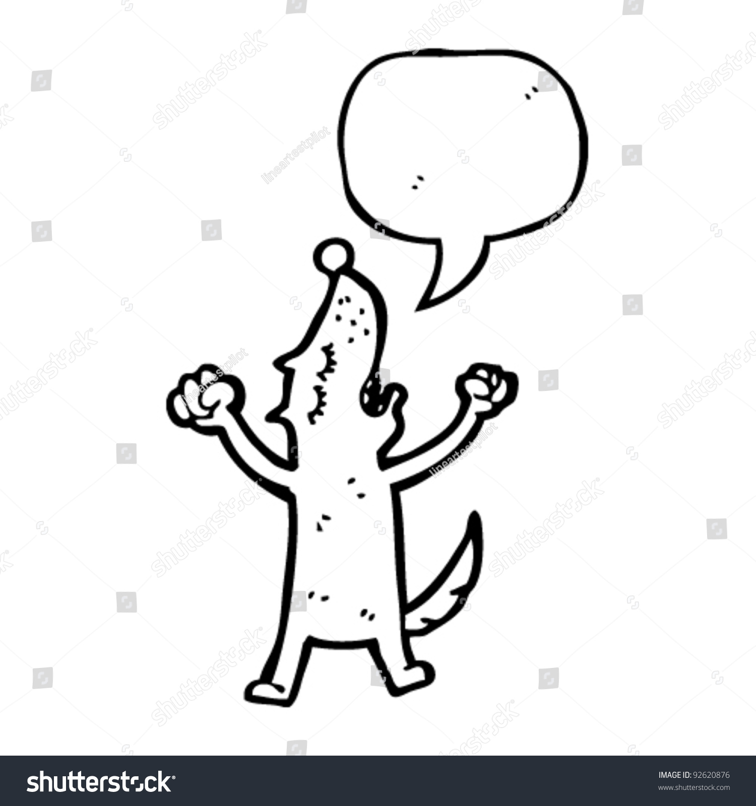 Howling Dog Cartoon Stock Vector (Royalty Free) 92620876 | Shutterstock