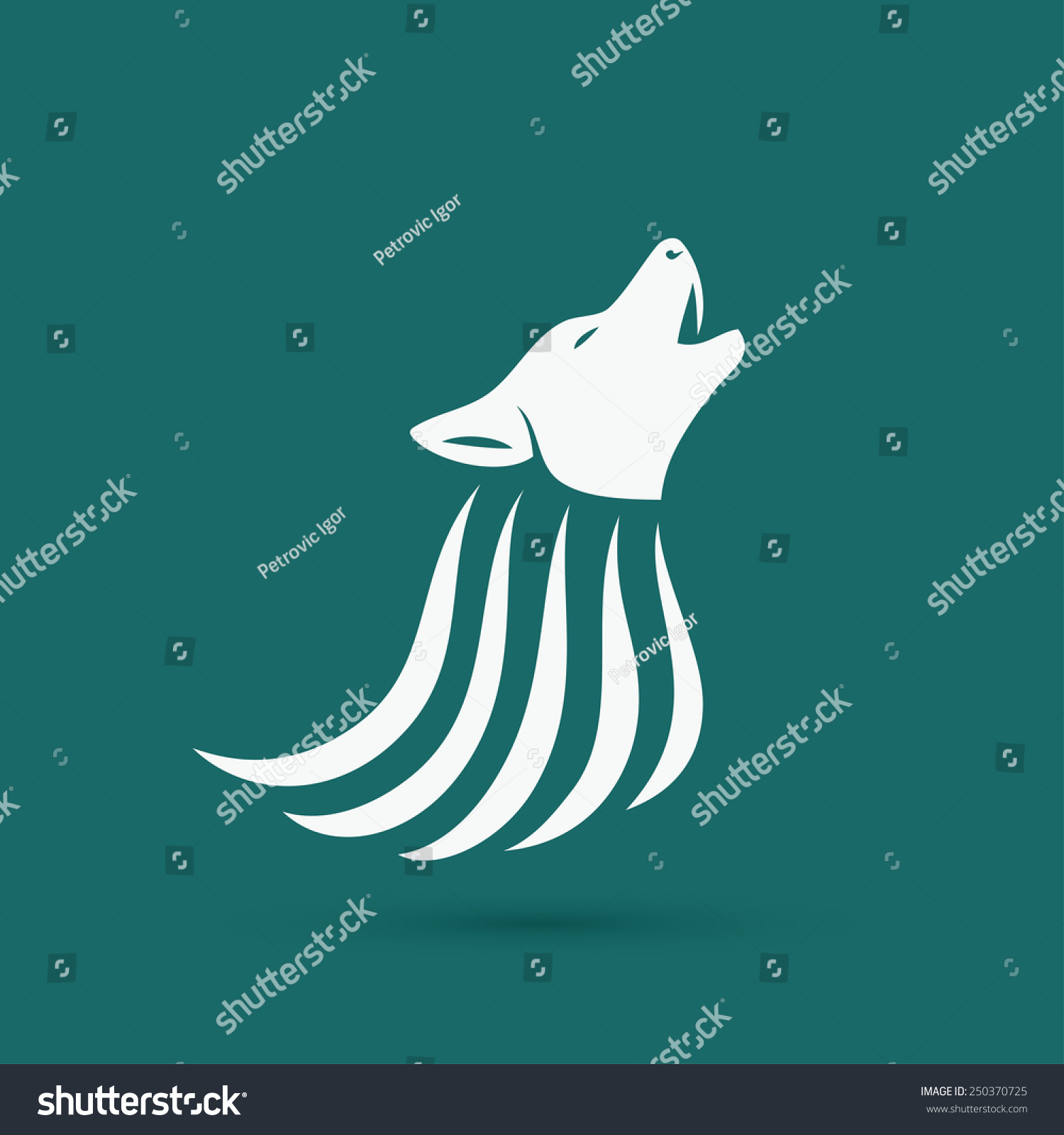 Howling Wolf Sign Vector Illustration Stock Vector (Royalty Free ...