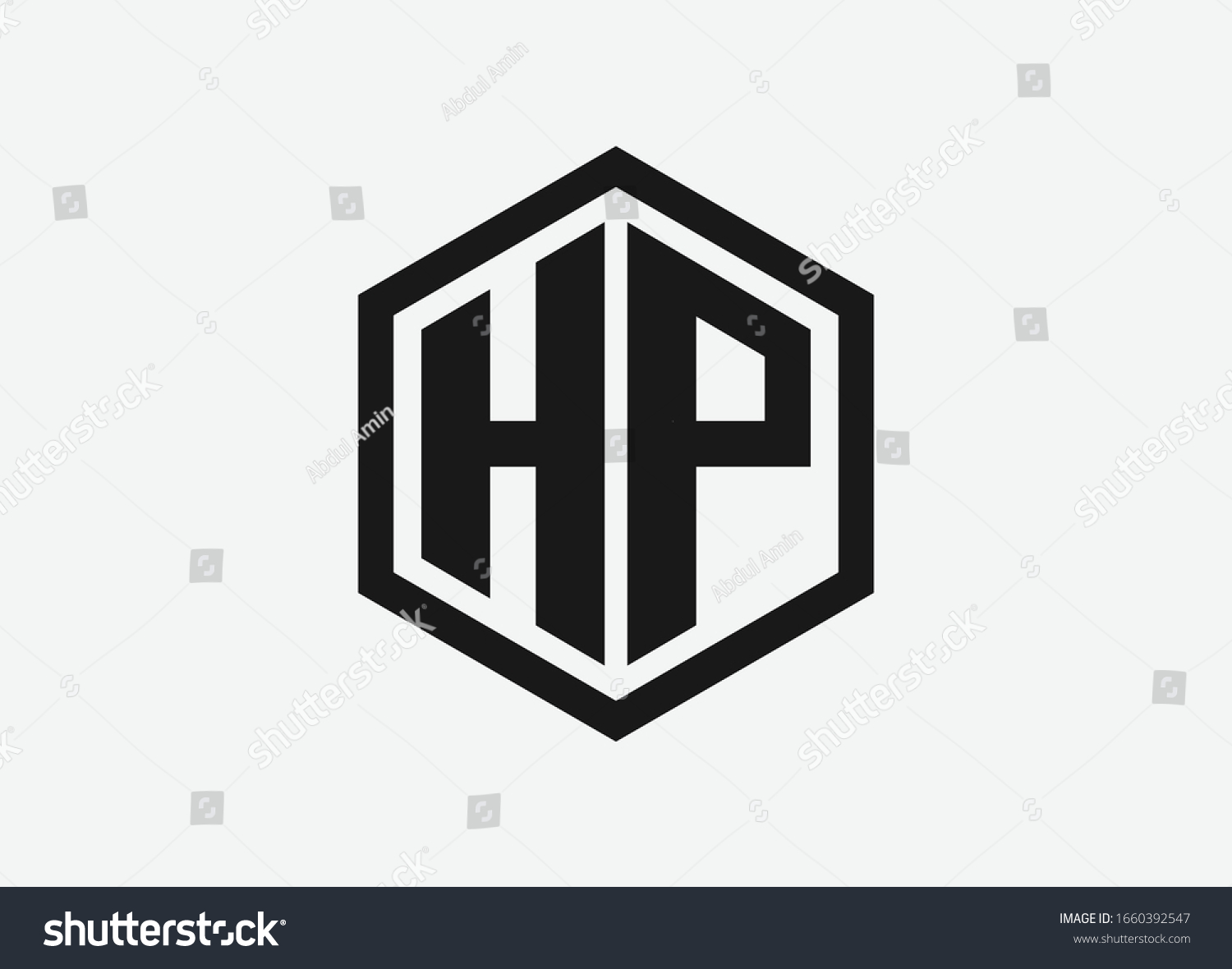 Hp Letter Monogram Vector Logo Stock Vector (Royalty Free) 1660392547 ...