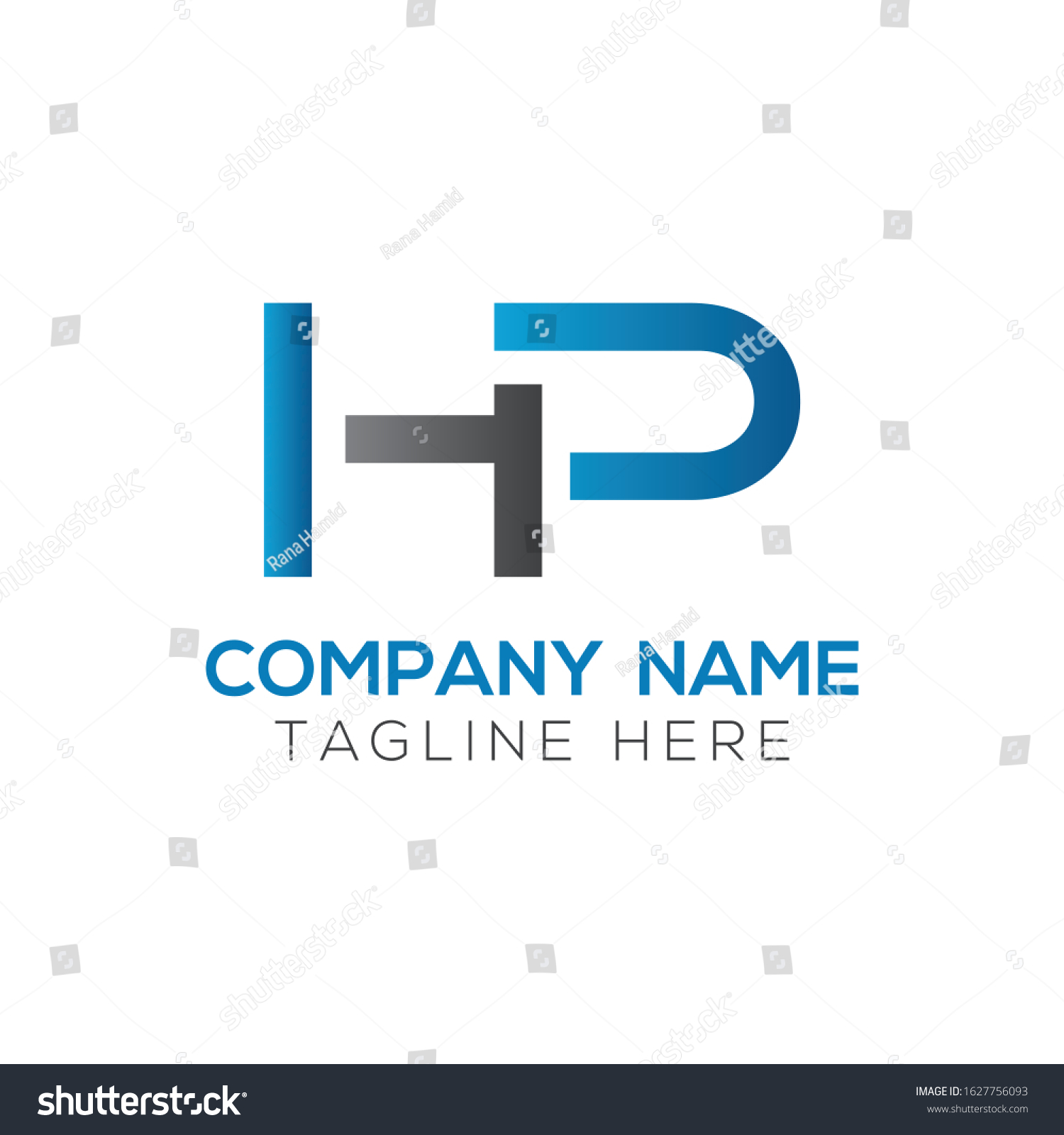 Hp Logo Design Vector Template Initial Stock Vector (Royalty Free ...