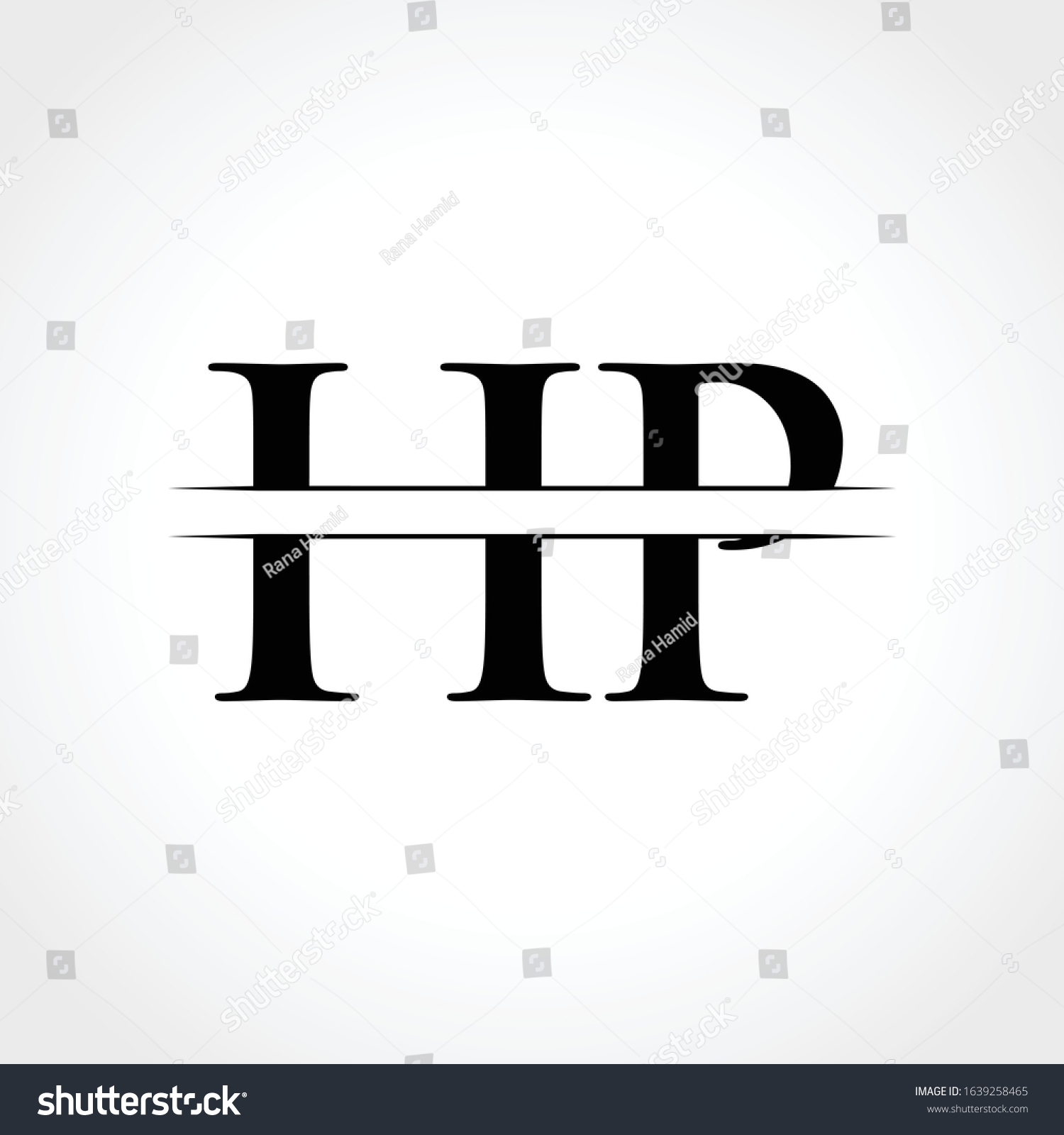 Hp Logo Design Vector Template Initial Stock Vector (Royalty Free ...