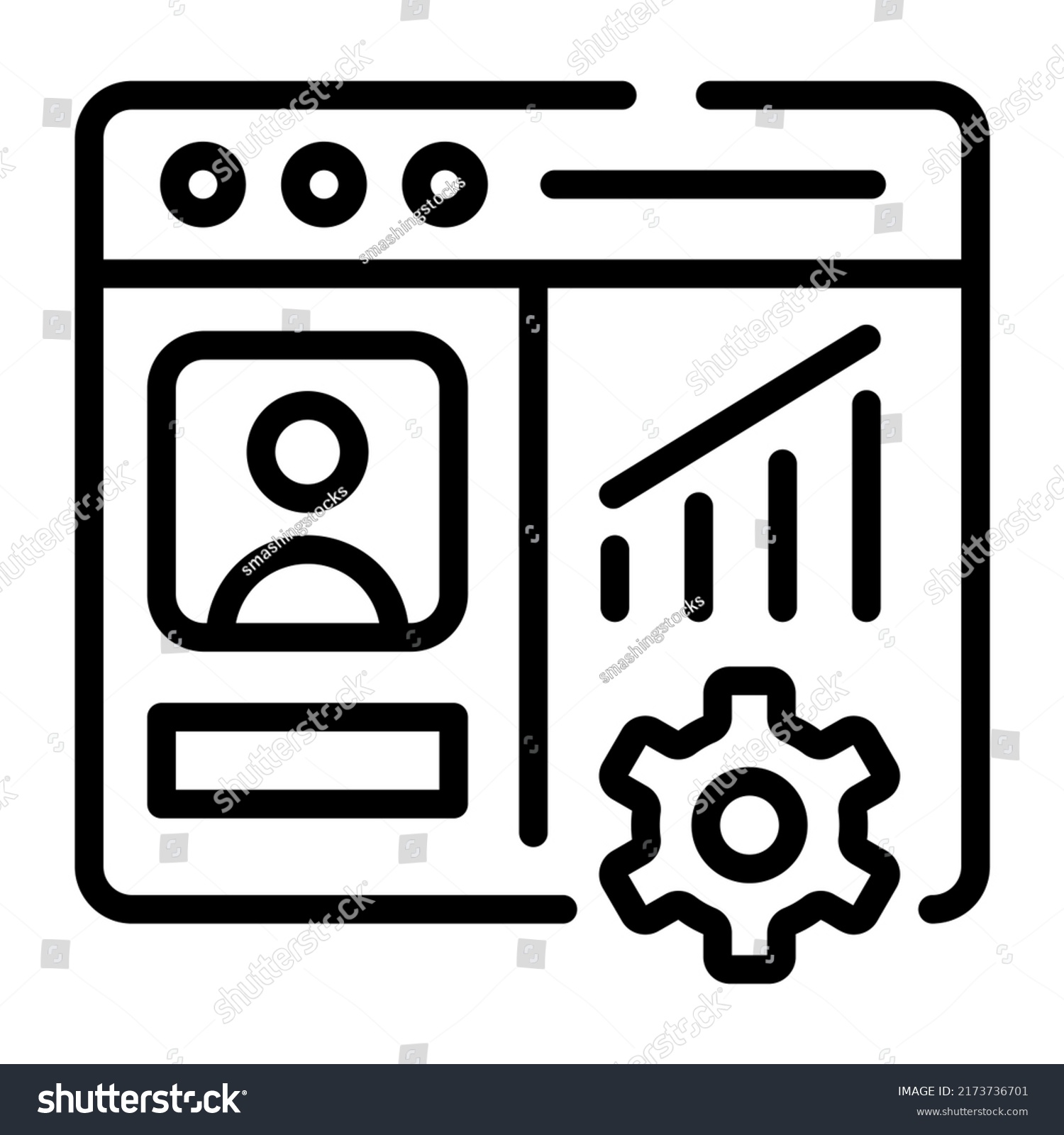 Hr Analysis Icon Designed Line Style Stock Vector (Royalty Free ...