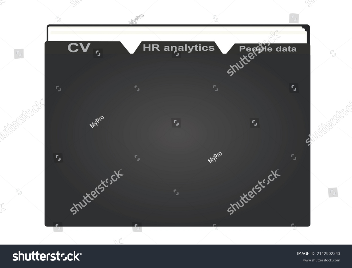 Hr Portfolio Folder Vector Illustration Stock Vector (Royalty Free ...