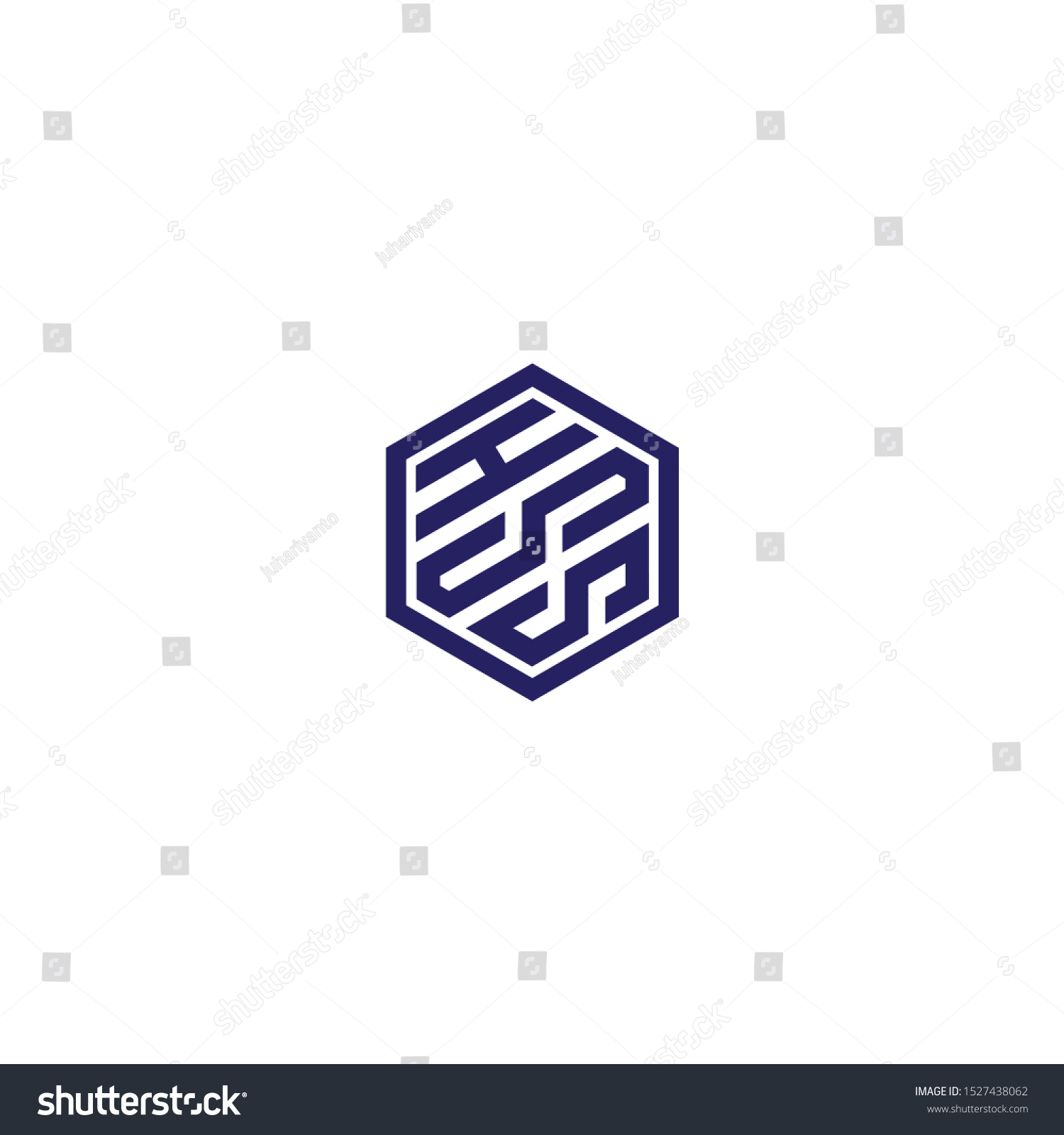 Hsc Initial Hexagon Logo Templet Vector Stock Vector (Royalty Free ...
