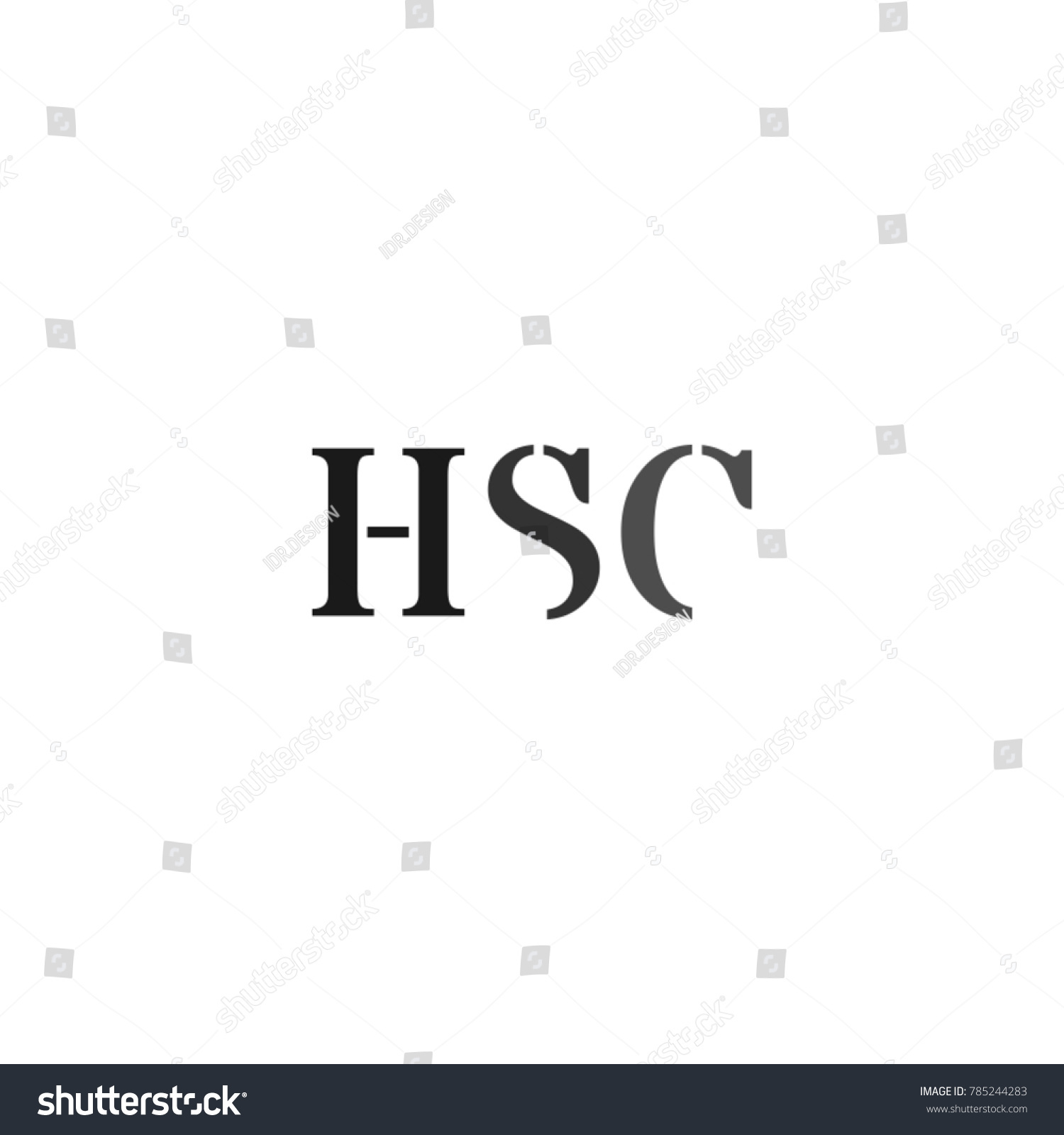 Hsc Logo Design : image vectorielle de stock (libre de droits) 785244283