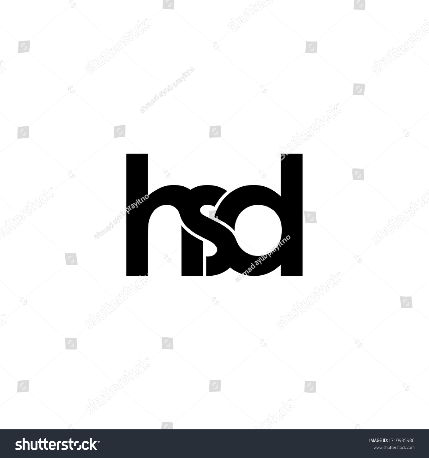 hsd 문자 원본 모노그램 로고 디자인 스톡 벡터(로열티 프리) 1710935986 | Shutterstock