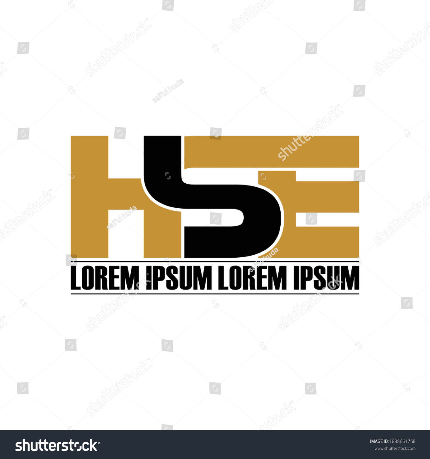 Hse Letter Monogram Logo Design Vector: เวกเตอร์สต็อก (ปลอดค่าลิขสิทธิ์ ...