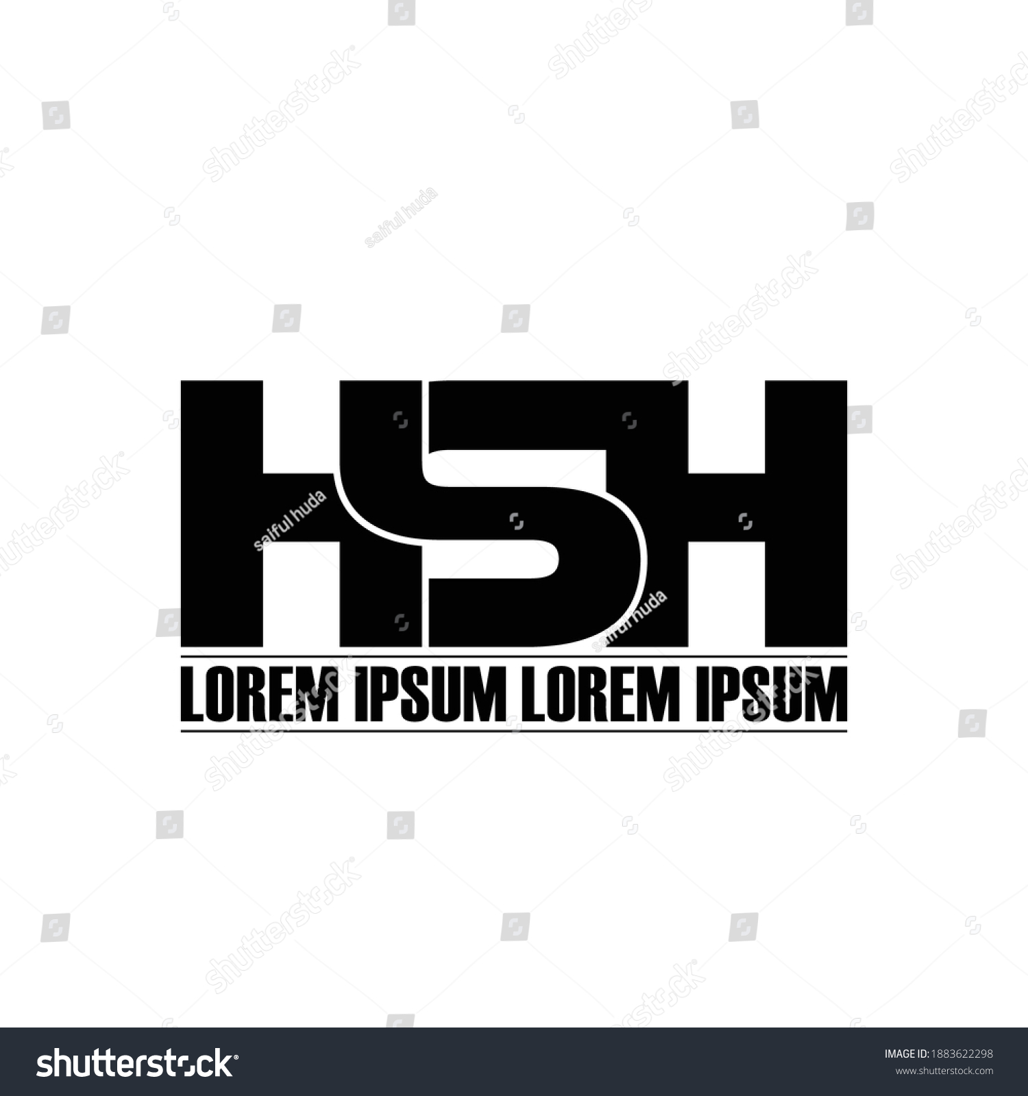 Hsh Letter Monogram Logo Design Vector Stock Vector (Royalty Free ...