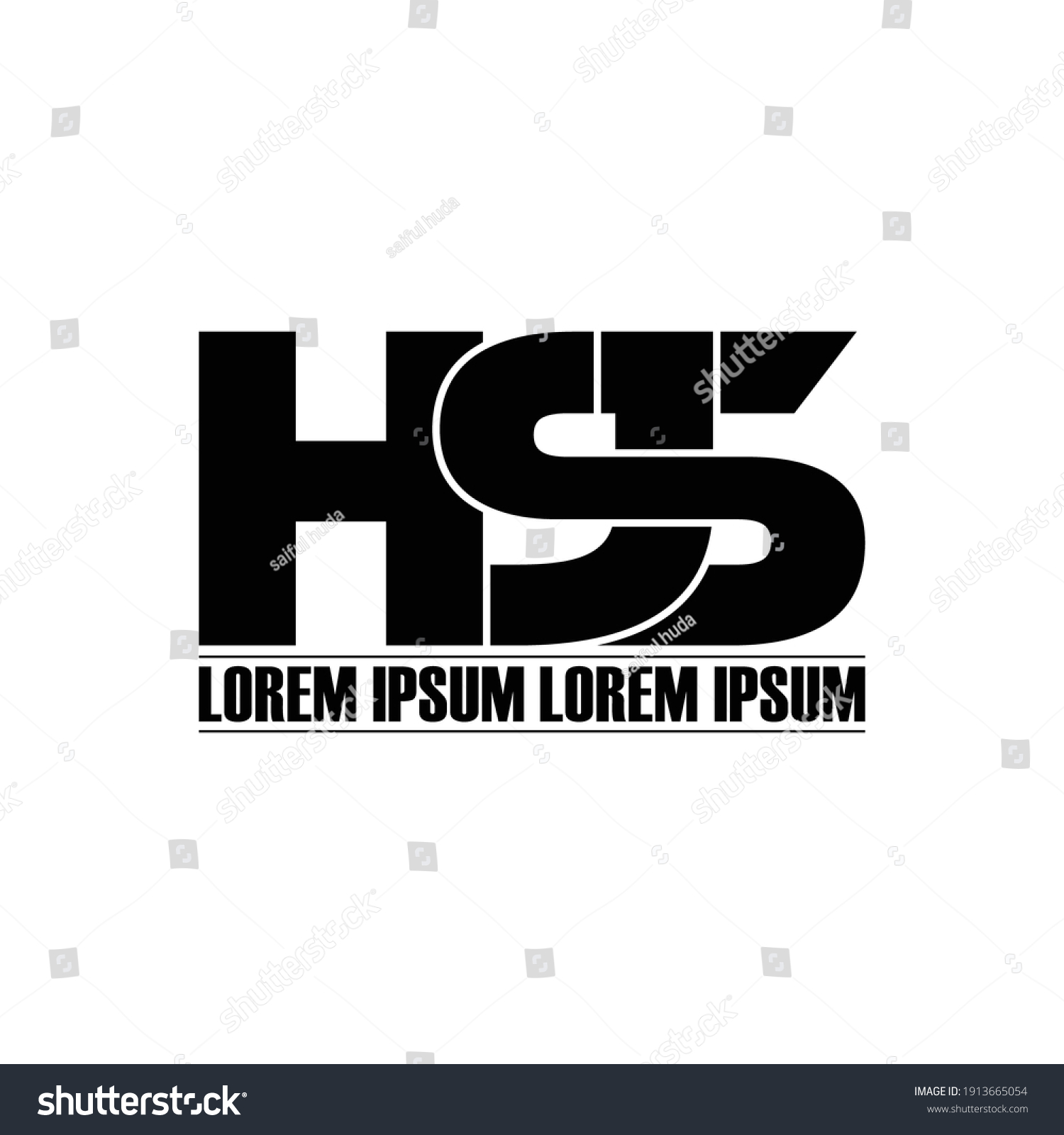 Hsj Letter Monogram Logo Design Vector Stock Vector (Royalty Free ...
