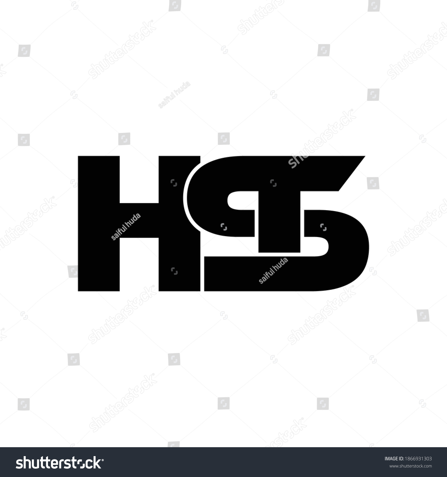 Hst Letter Monogram Logo Design Vector: เวกเตอร์สต็อก (ปลอดค่าลิขสิทธิ์ ...