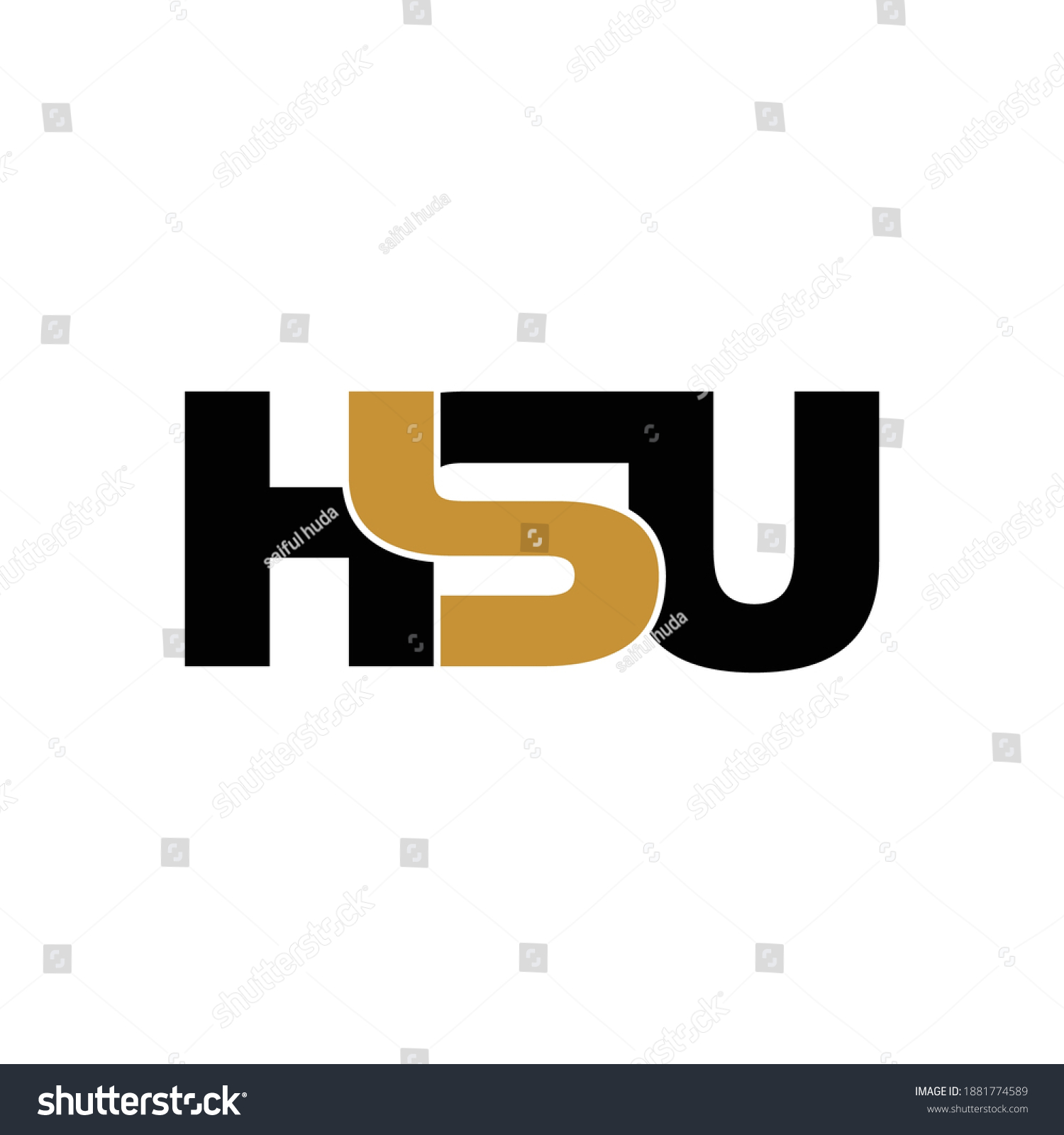 Hsu Letter Monogram Logo Design Vector: เวกเตอร์สต็อก (ปลอดค่าลิขสิทธิ์ ...