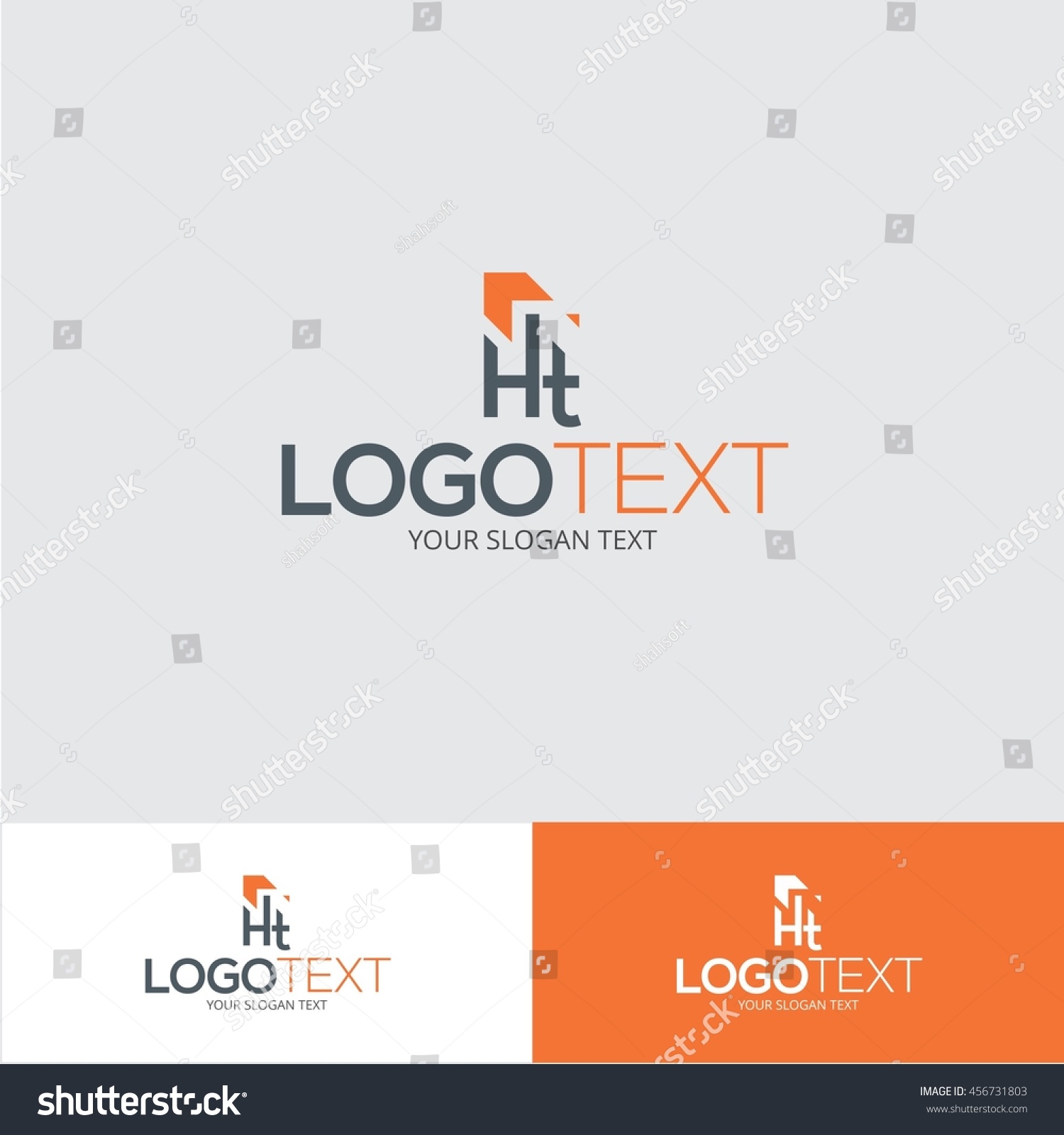 Ht Tech Logo Design Template Stock Vector (Royalty Free) 456731803 ...