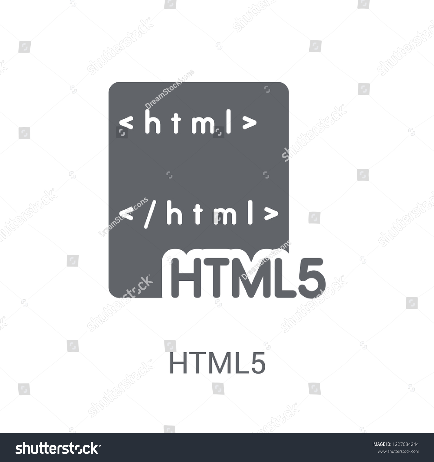 Html5 Icon Trendy Html5 Logo Concept Stock Vector (Royalty Free ...