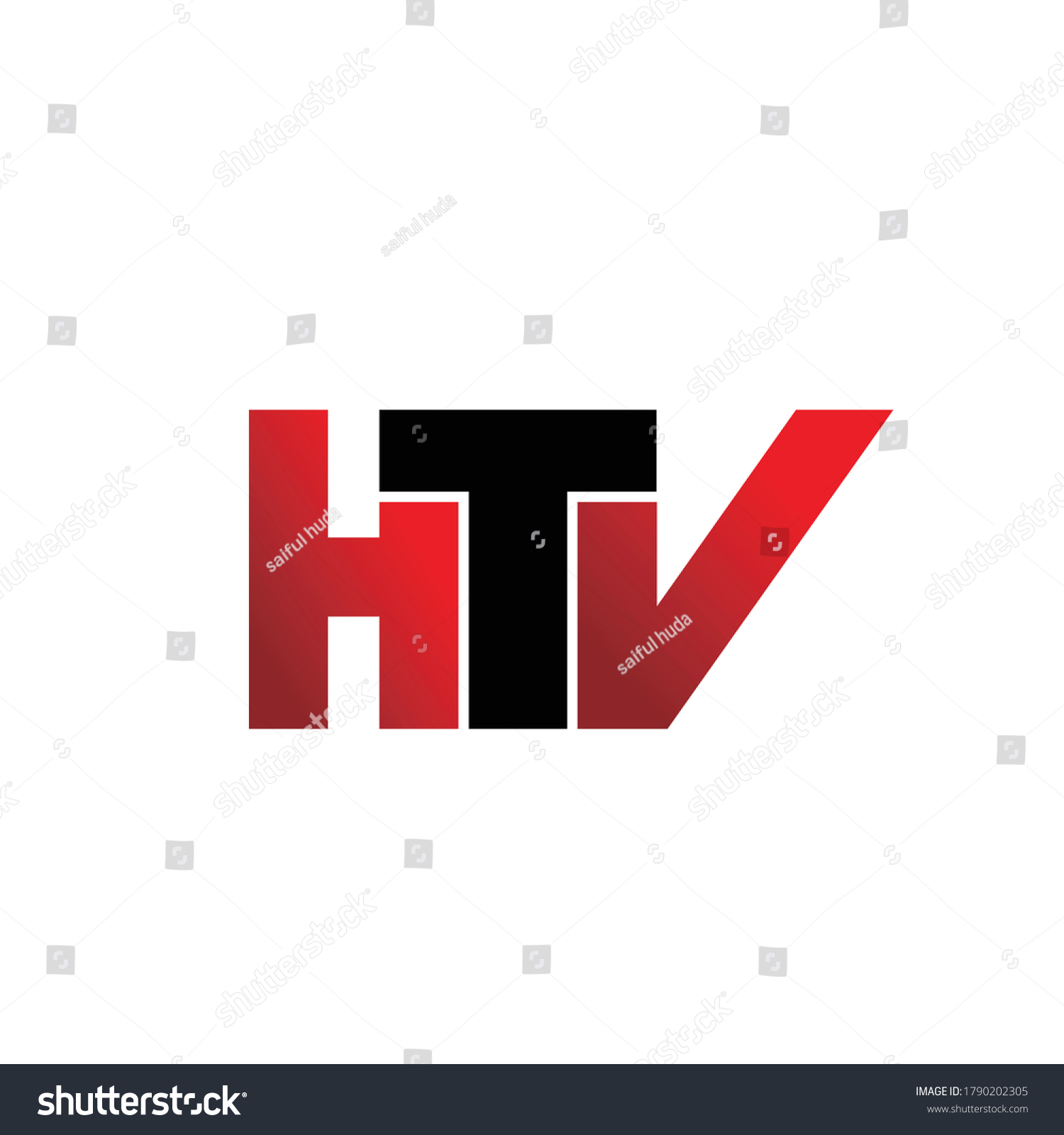 Htv Letter Monogram Logo Design Vector Stock Vector (Royalty Free ...